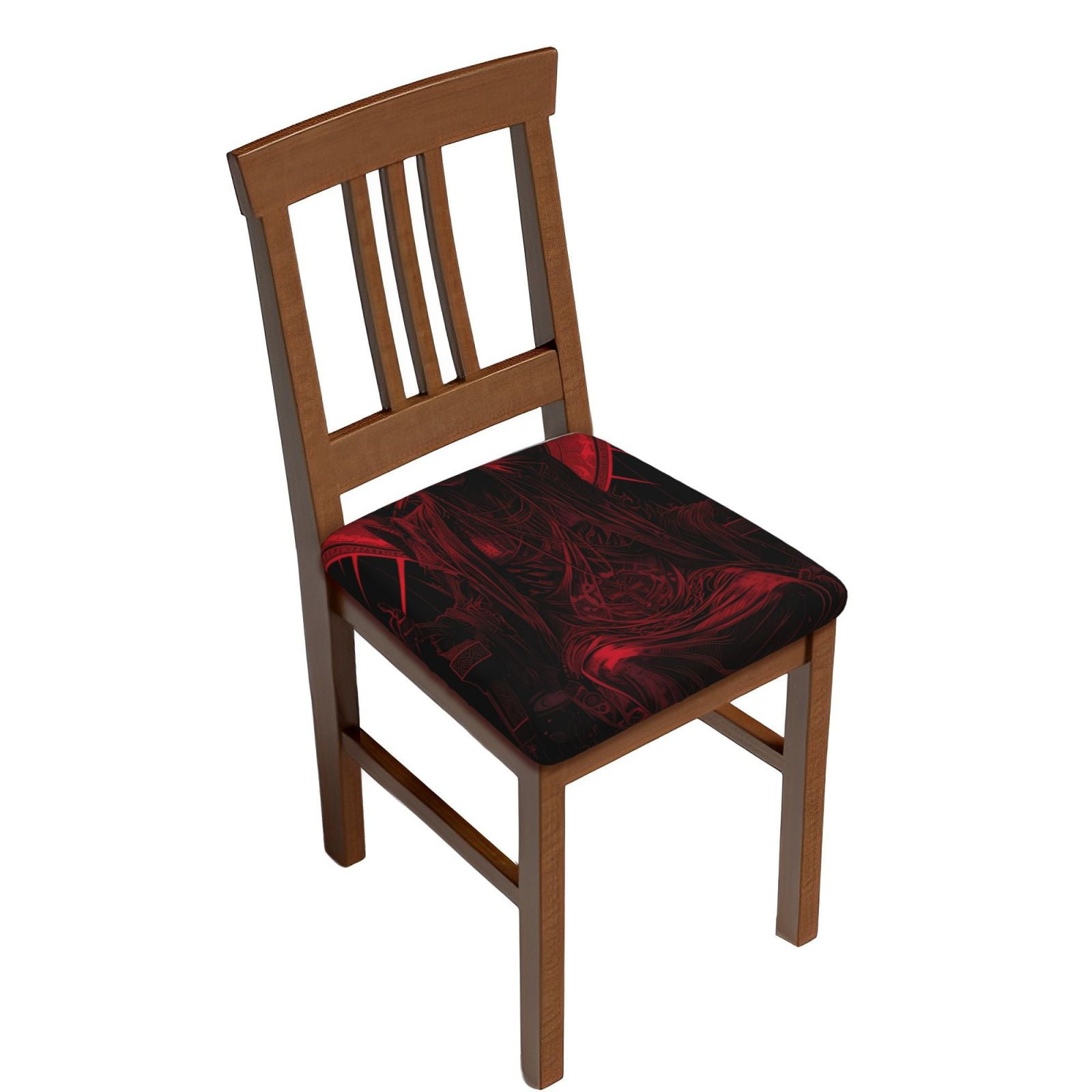 KLL Red Gothic Skeleton Throne Pattern Seat Covers for Dining Room ...