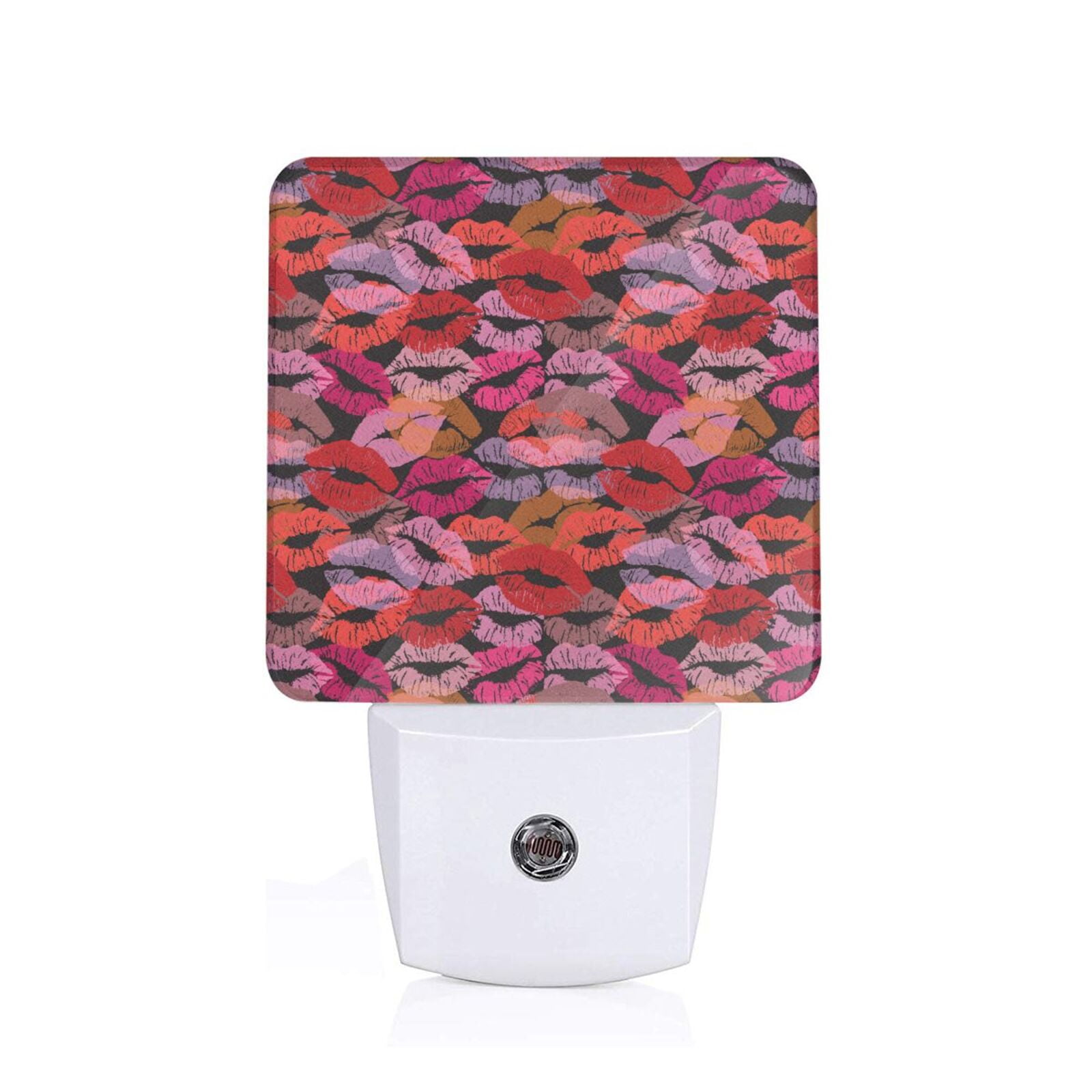 KLL Red Lips Kissing for Night Lights,Auto Sensor Night Lamp Plug in ...