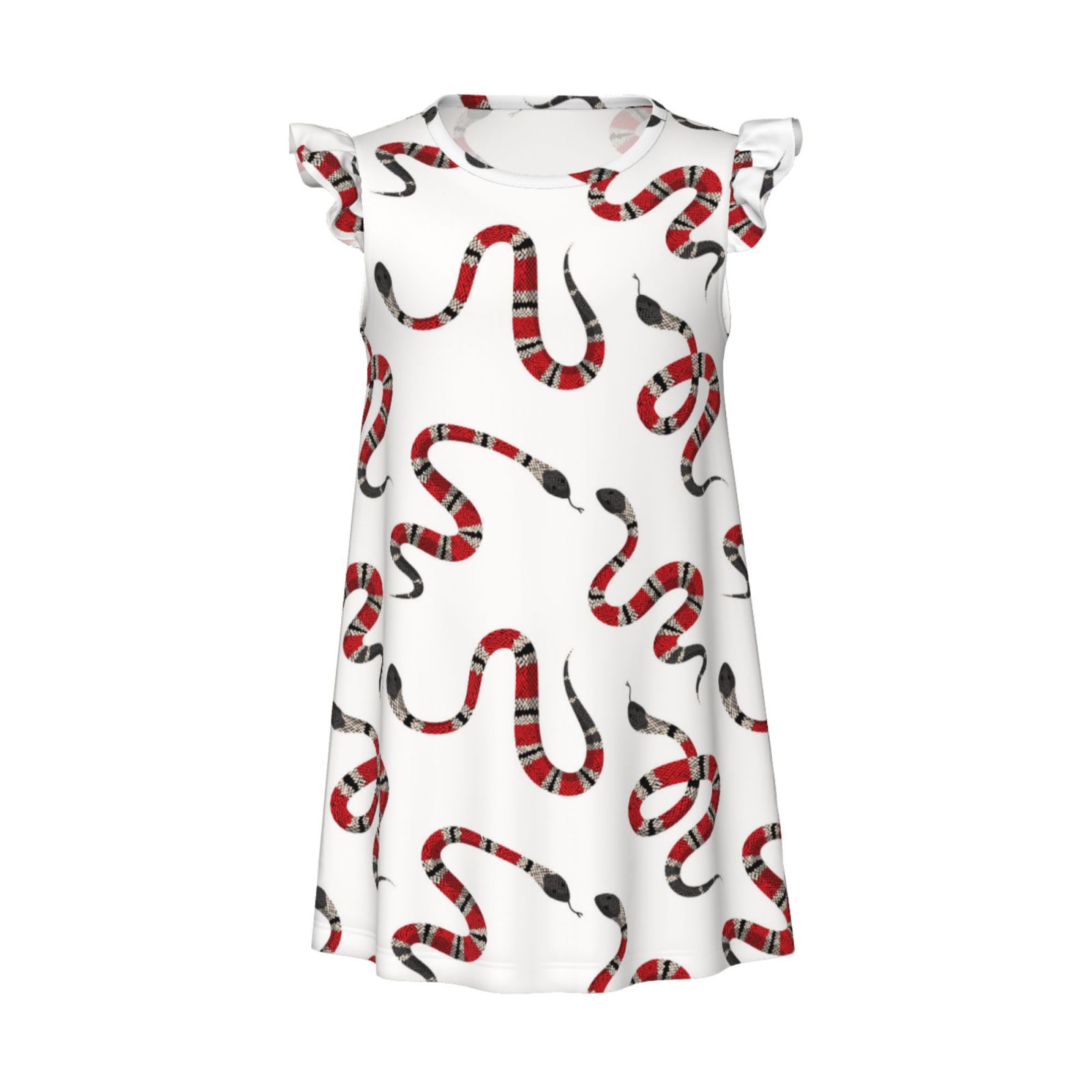 KLL Red Snake Print Girls Nightgowns Pajamas for Girl Sleepwear Toddler ...