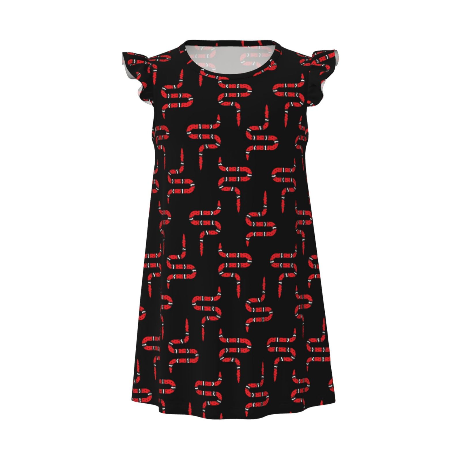 KLL Red Snake Print Girls Nightgowns Pajamas for Girl Sleepwear Toddler ...