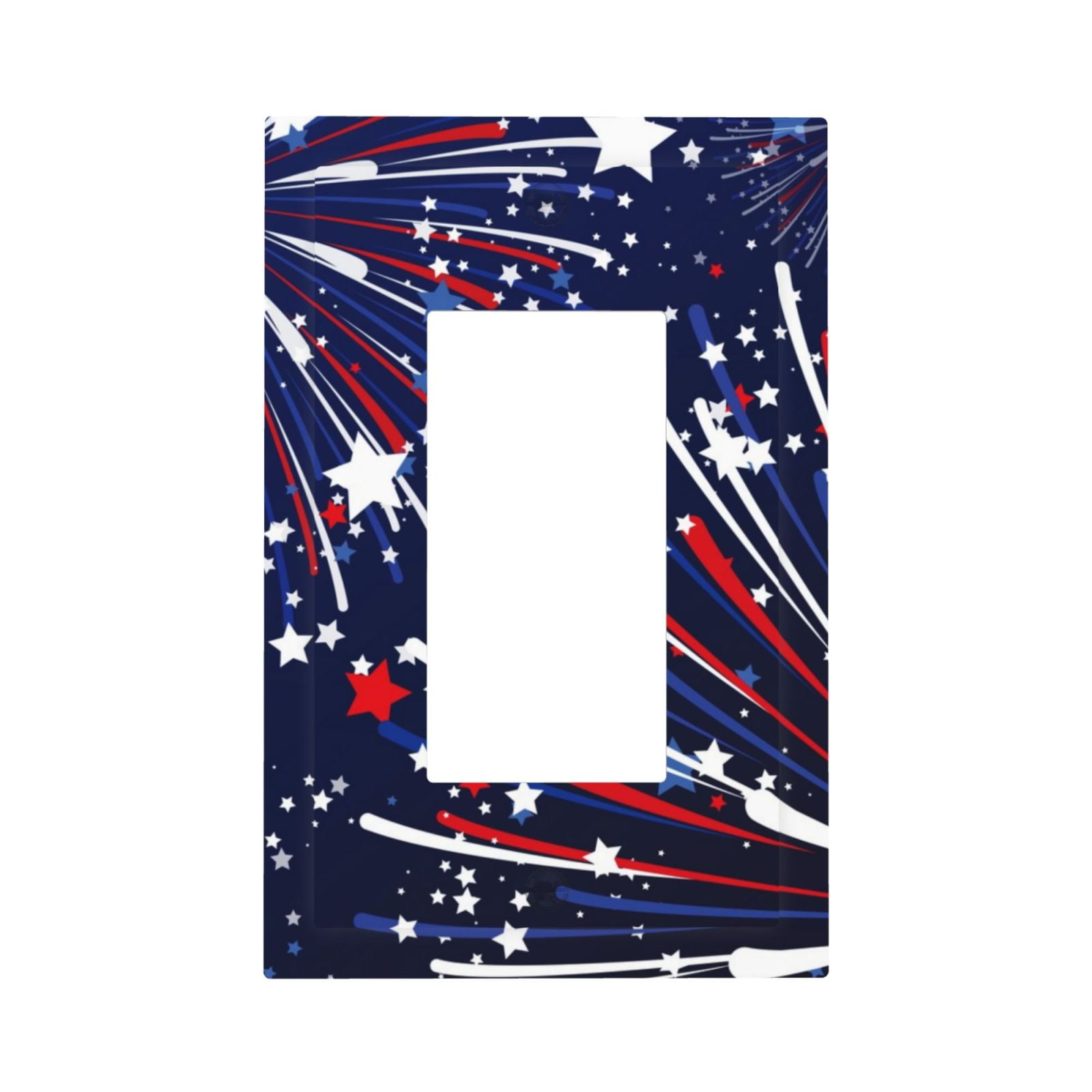KLL Red White Blue Fireworks 1 Pattern Electrical Outlet Covers, 3" x 5 ...