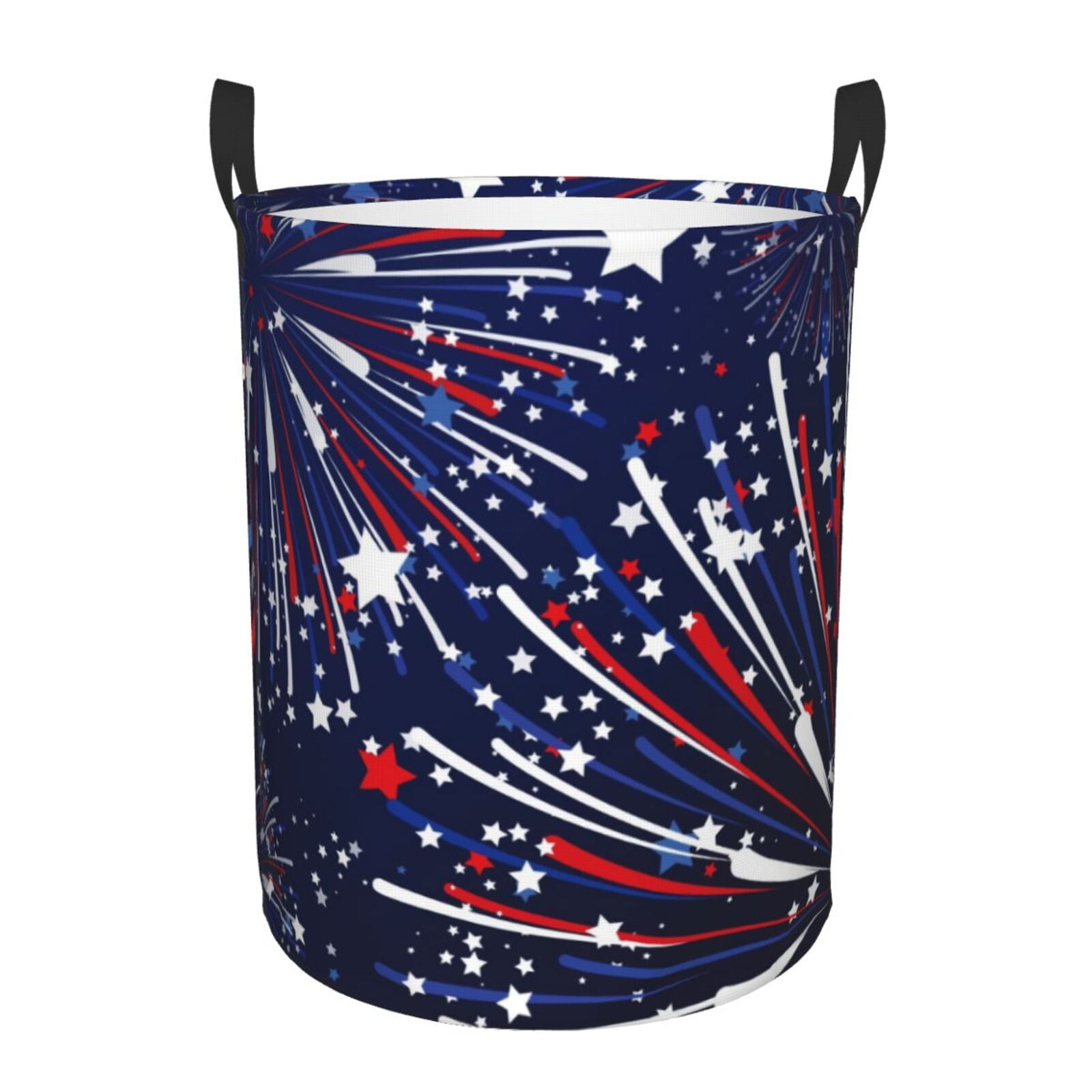 KLL Red White Blue Fireworks 1 Waterproof Foldable Laundry Hamper ...