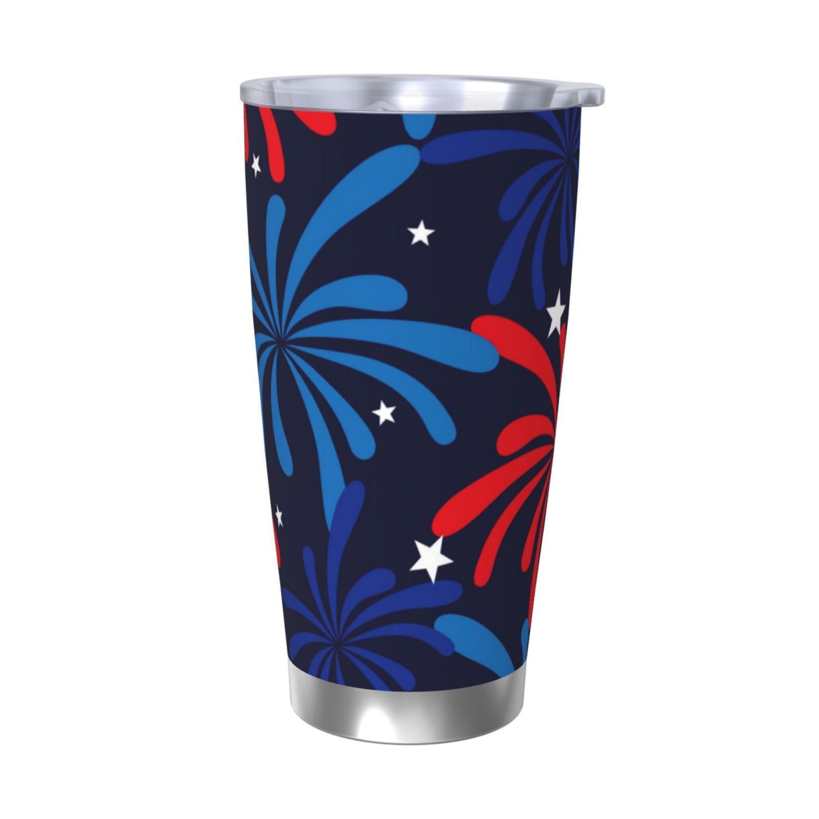 KLL Red White Blue Fireworks Print 40oz Stainless Steel Insulated Car ...