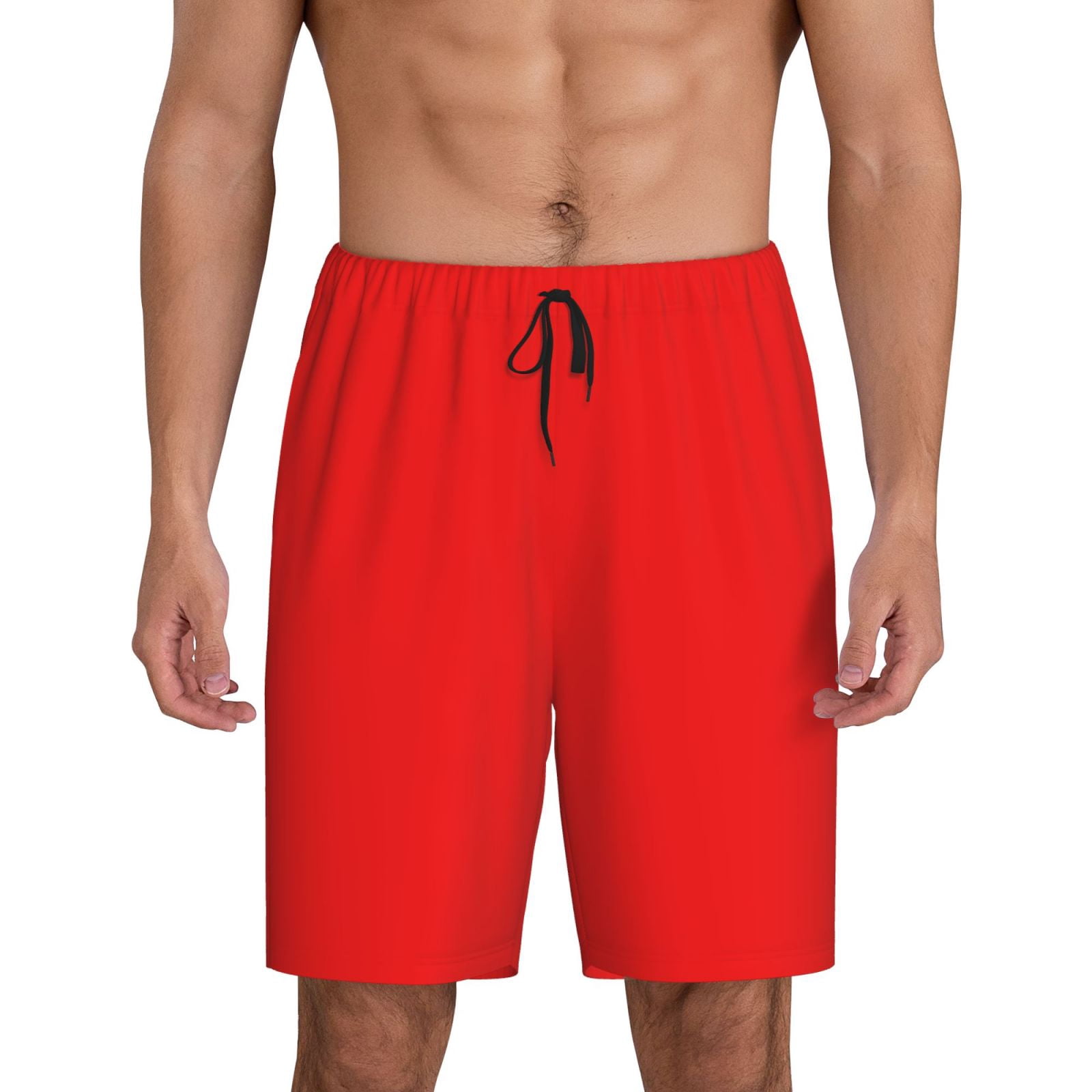 KLL Red for Men's 1-Pack Shorts,Sleep Pajama Shorts for Men Soft Pj ...