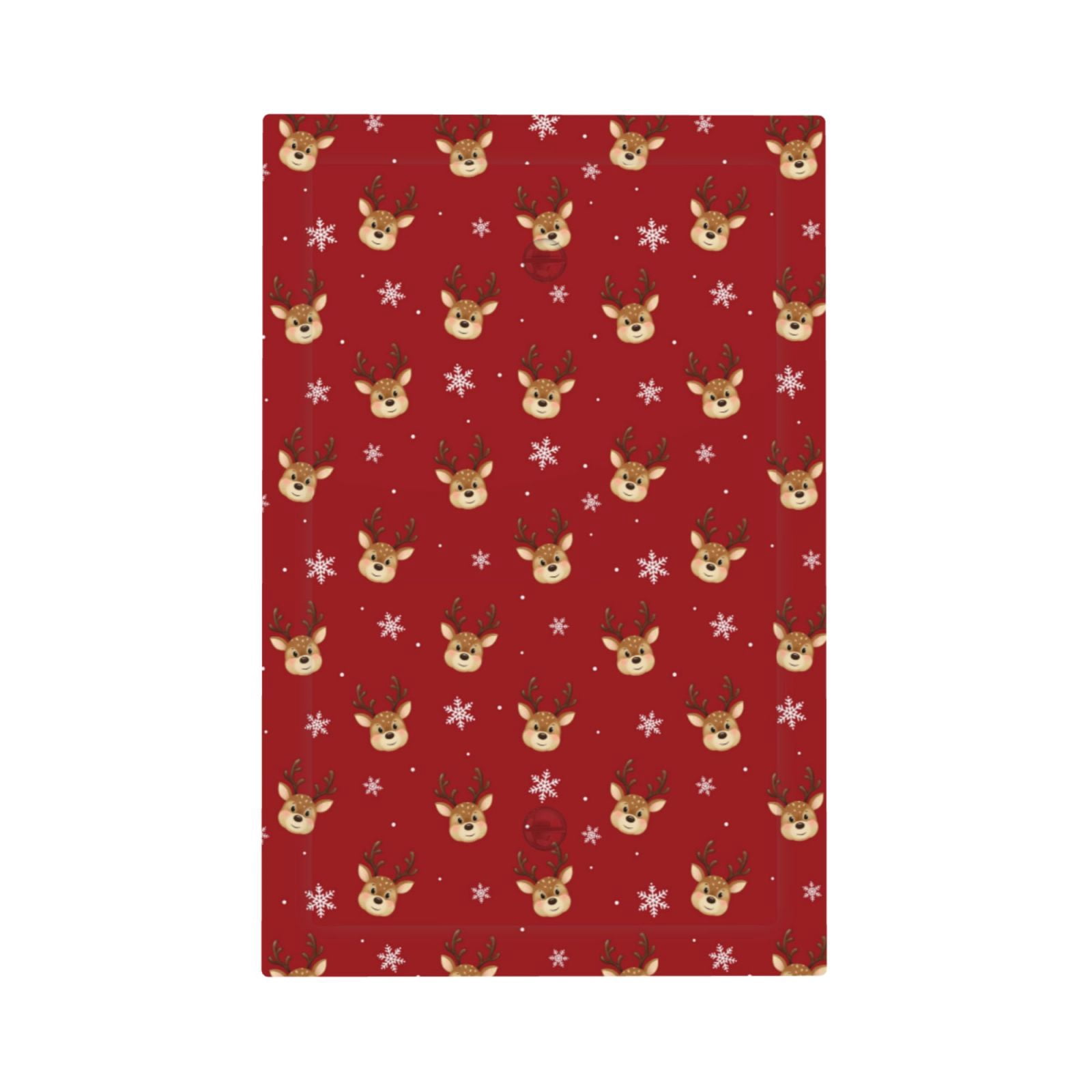 KLL Reindeer Faces Festive Red Pattern Electrical Outlet Covers, 3" x 5 ...