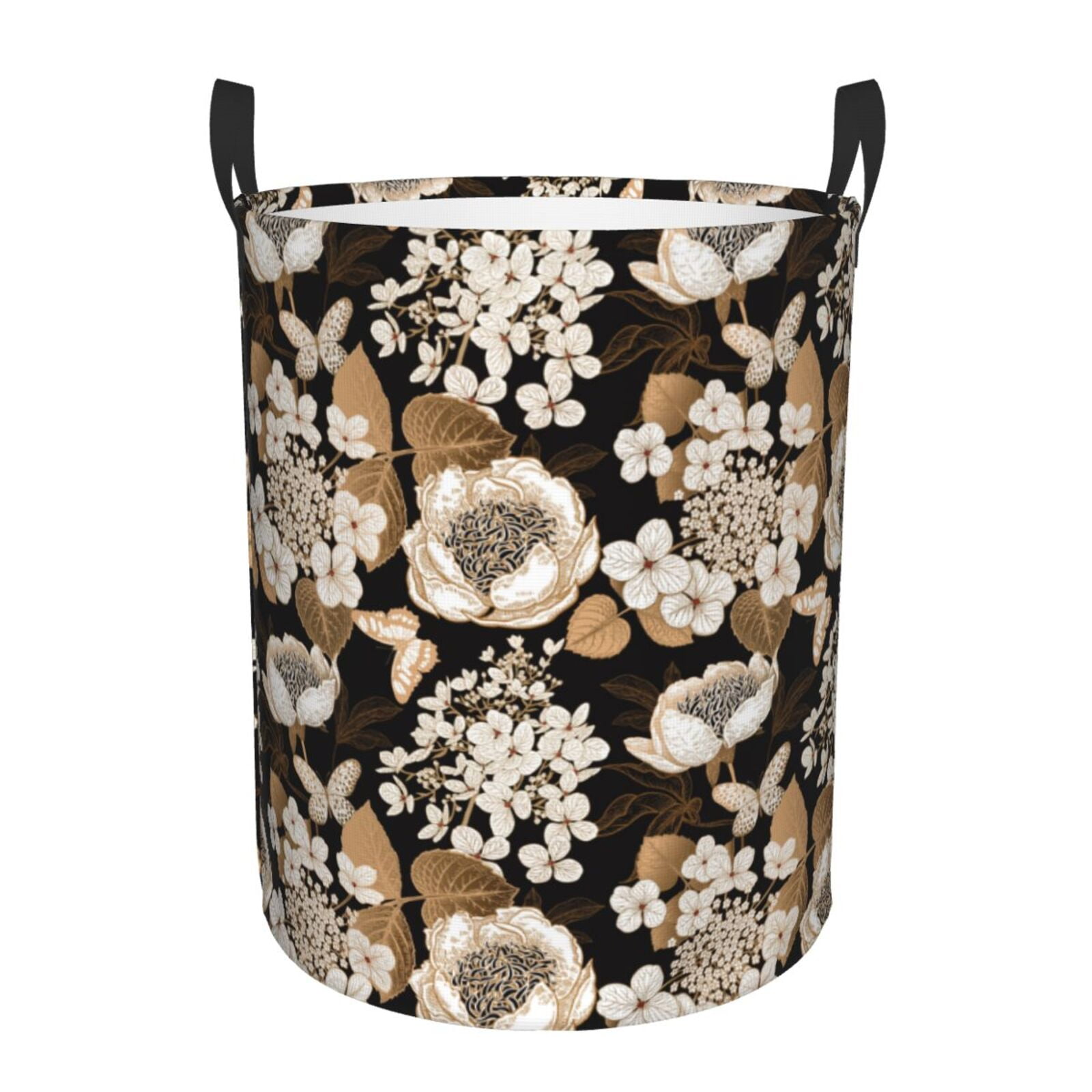 KLL Retro Hydrangeas Waterproof Foldable Laundry Hamper Bucket with ...