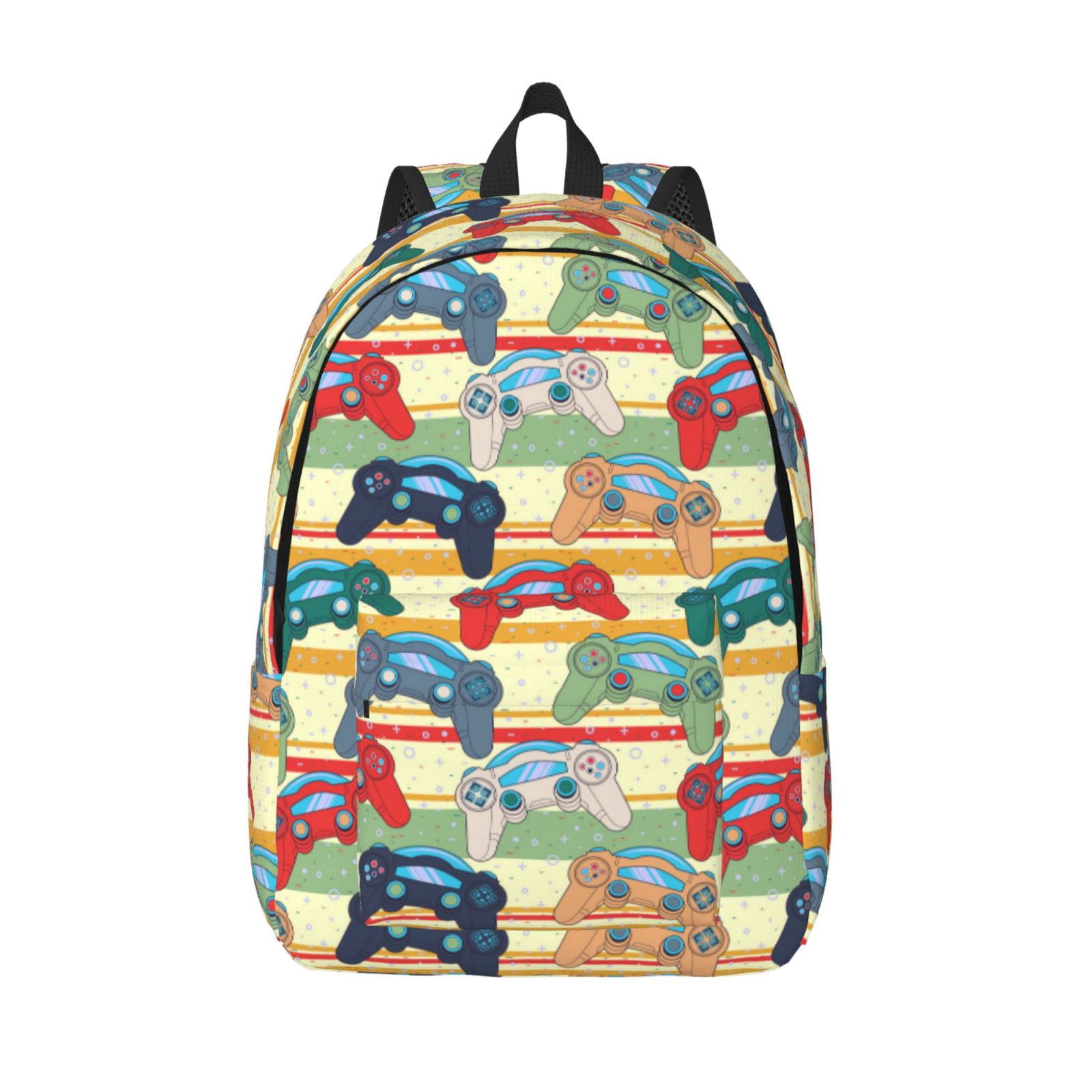 KLL Retro With Joysticks Print Travel Laptop Backpack - College ...