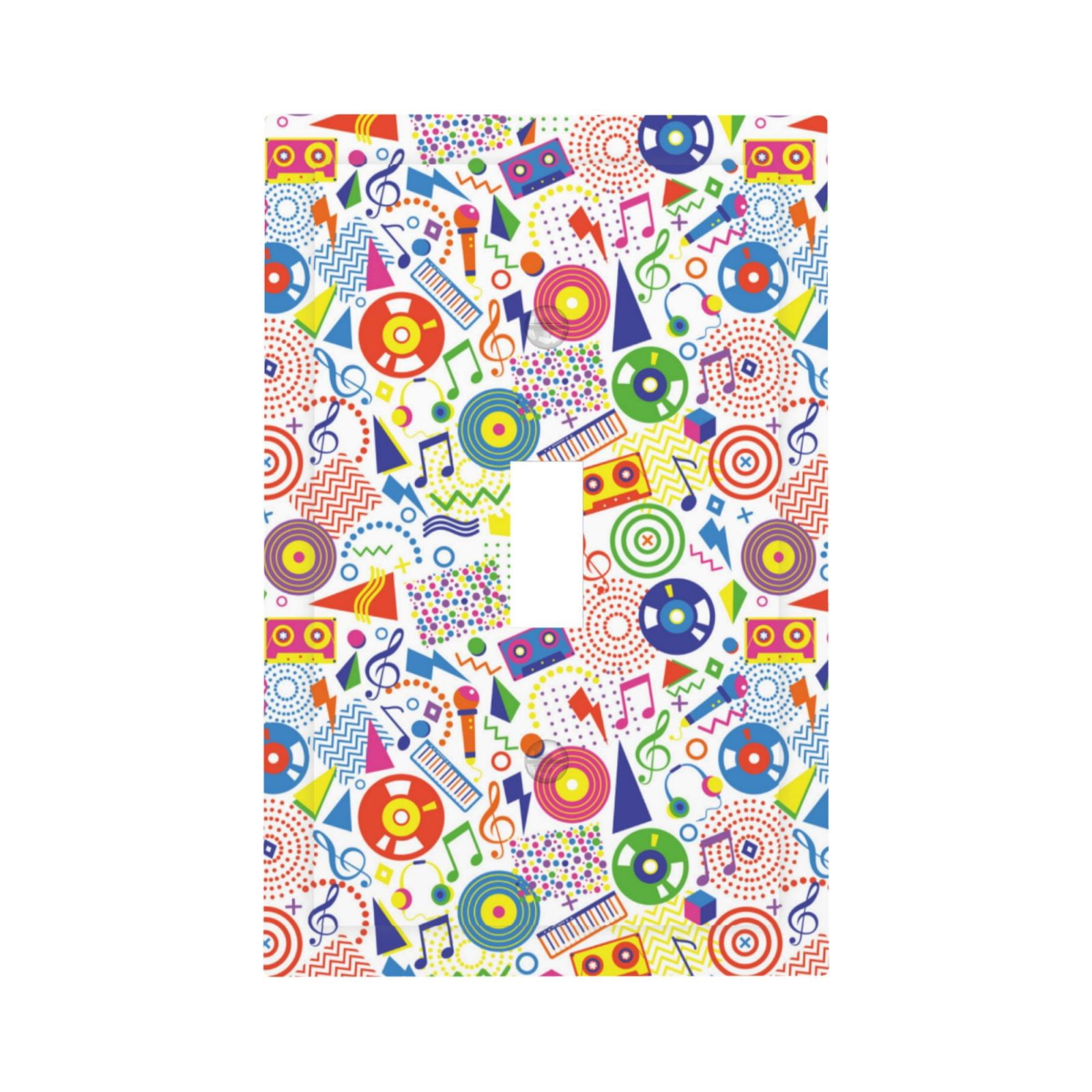 KLL Retro Musi Disco Pattern Electrical Outlet Covers, 3" x 5" 1 Pack ...