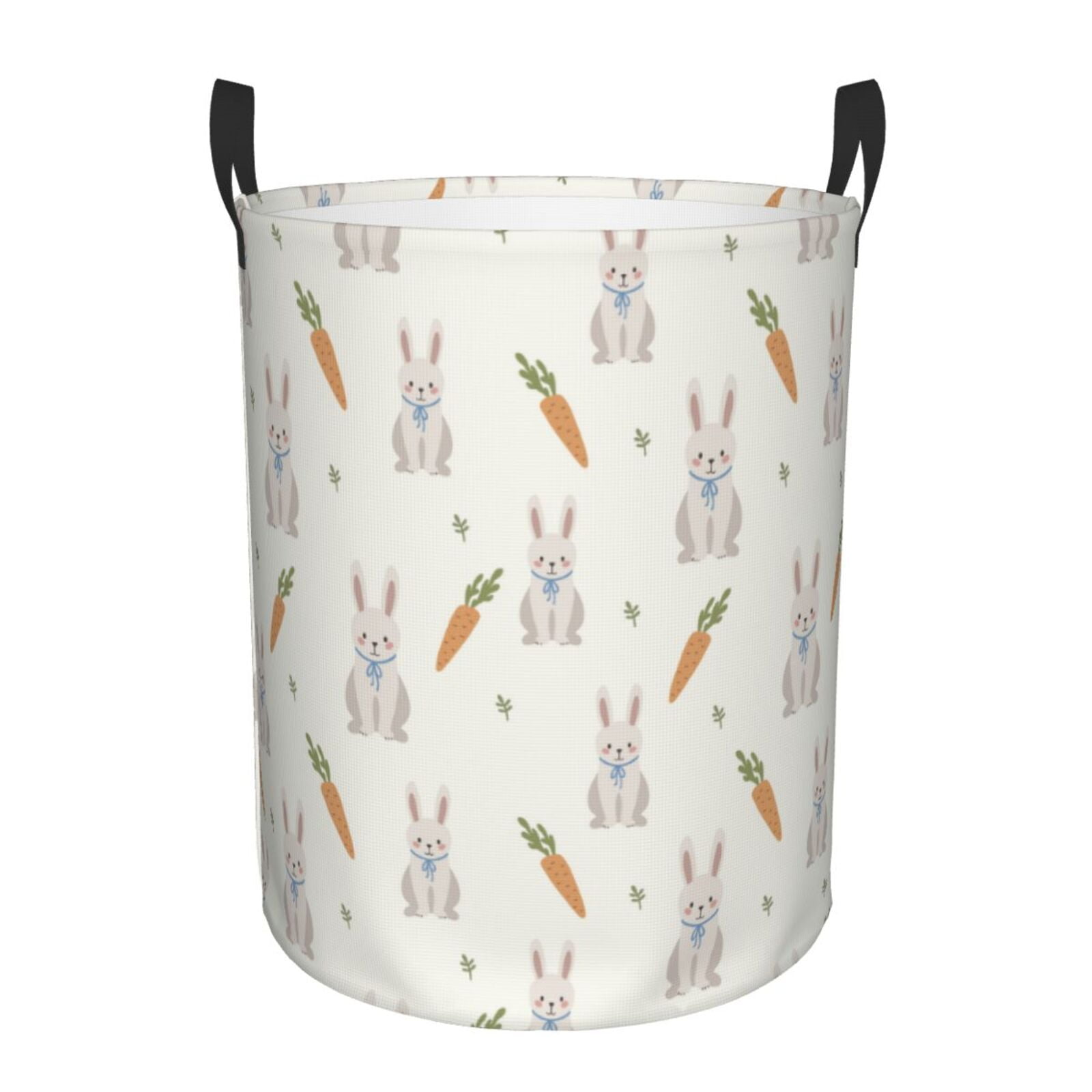 KLL Retro Rabbit Waterproof Foldable Laundry Hamper Bucket with Handles ...