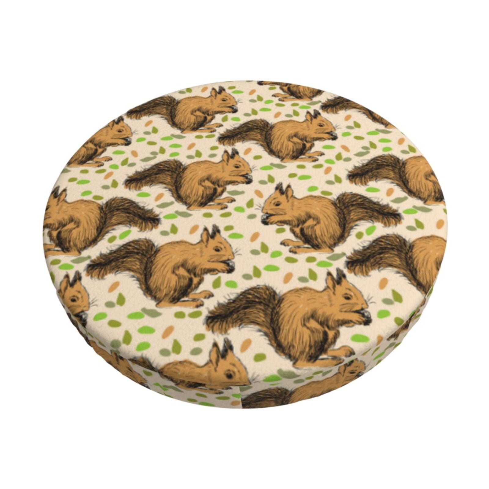 KLL Retro Squirrel Round Bar Chair Cushion Cover 13 inch ,Bar Stool ...
