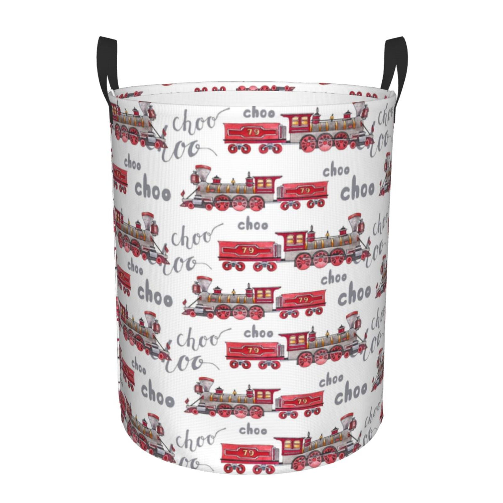 KLL Retro Train Waterproof Foldable Laundry Hamper Bucket with Handles ...