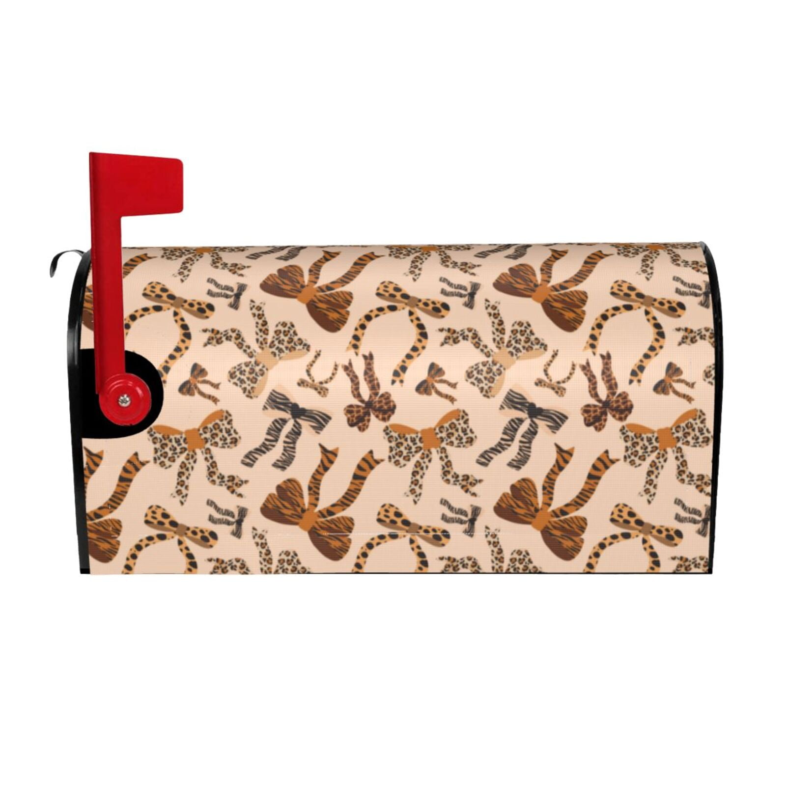 KLL Ribbon bows with leopard Pattern Mailbox Covers,Magnetic Mailbox ...