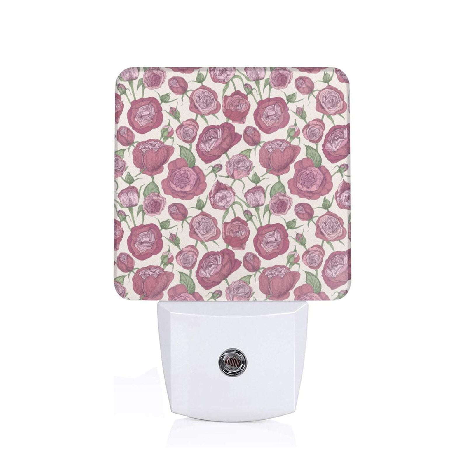 KLL Rose Flowers for Night Lights,Auto Sensor Night Lamp Plug in Night ...