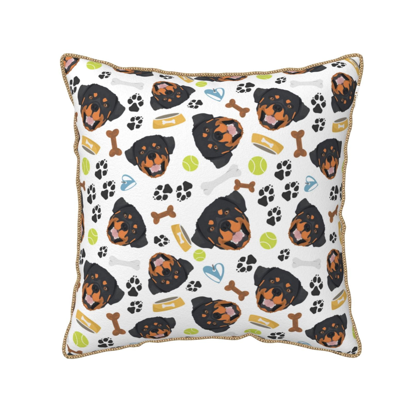 KLL Rottweiler Decorative Throw Pillow Covers Velvet Soft for Couch ...