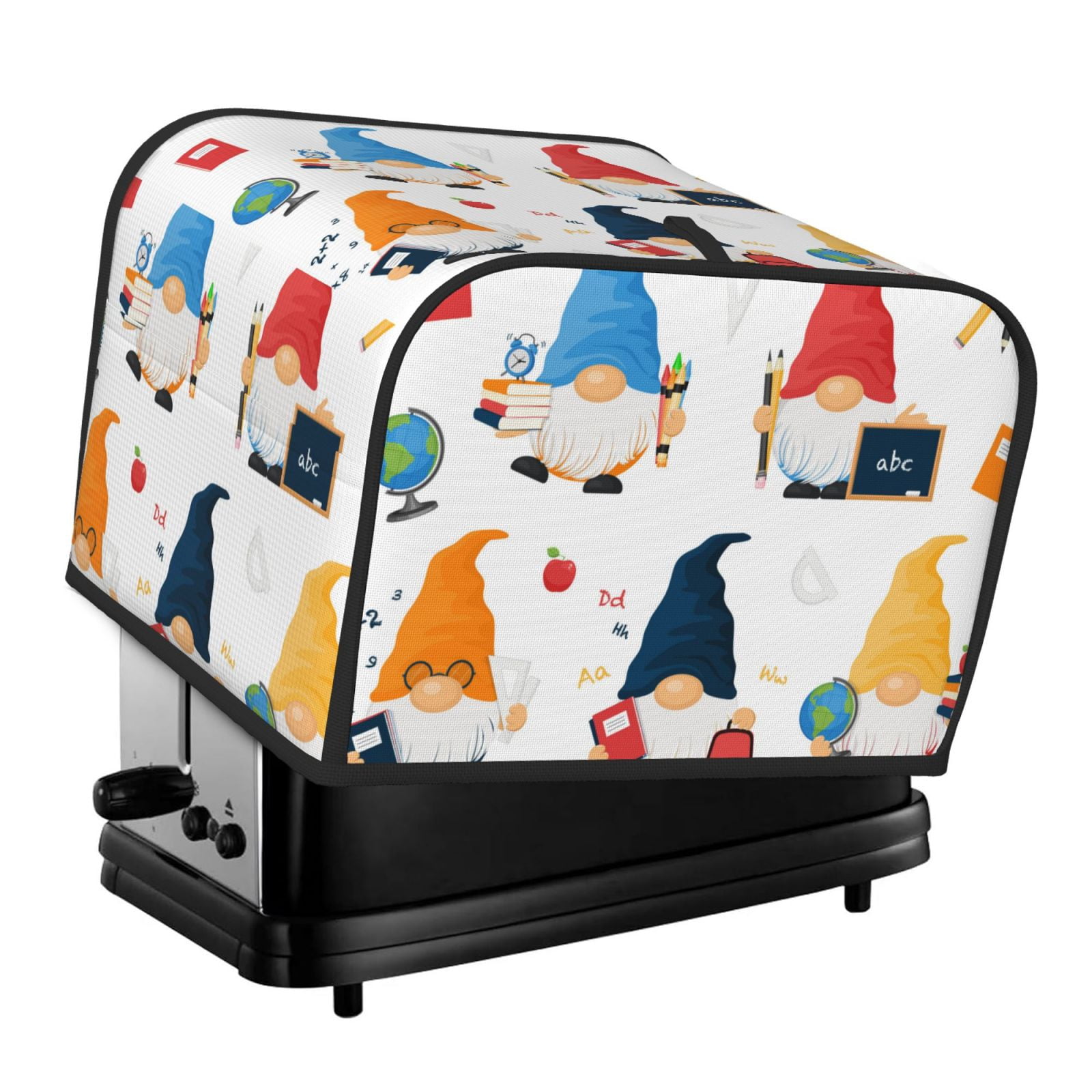 KLL School Cute Gnomes Print 4 Slice Toaster Dust Covers Kitchen Small ...