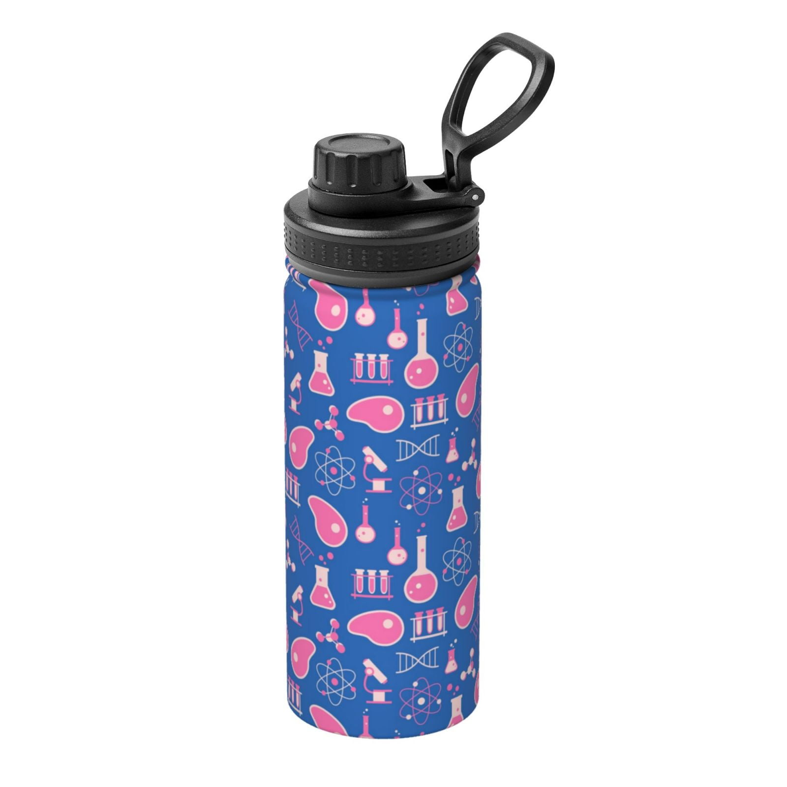 KLL Science Experiment Pattern 18oz Insulated Water Bottle, Stainless ...