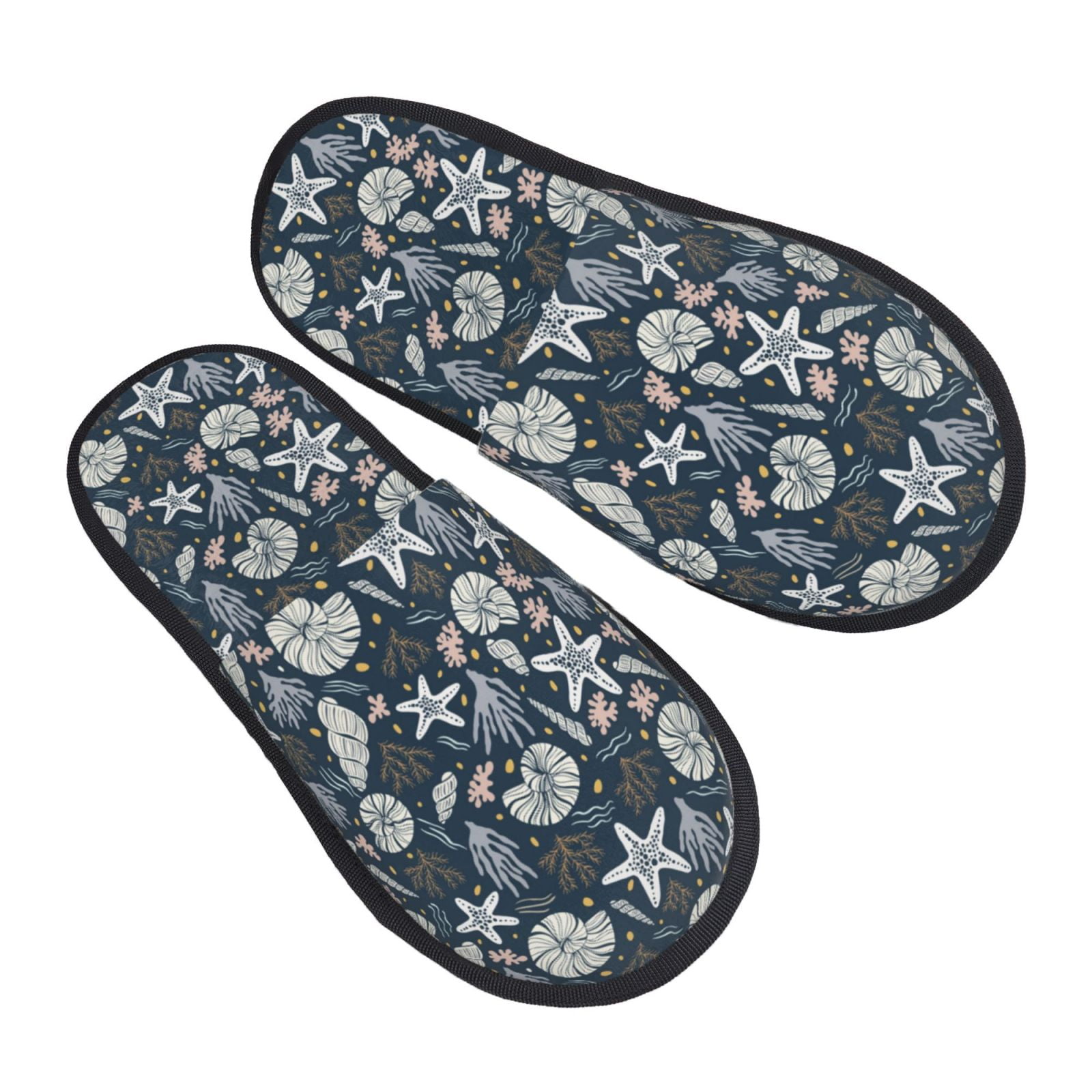 KLL Sea Shells 1 Slippers for Women Men House Slip on Indoor Outdoor ...