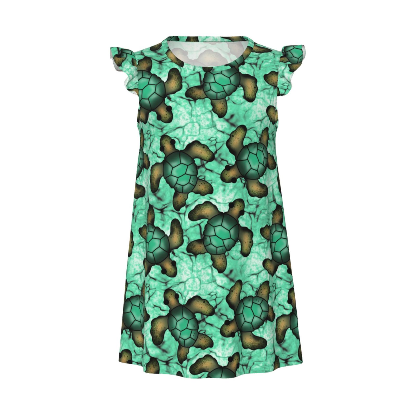 KLL Sea Turtle Print Girls Nightgowns Pajamas for Girl Sleepwear ...