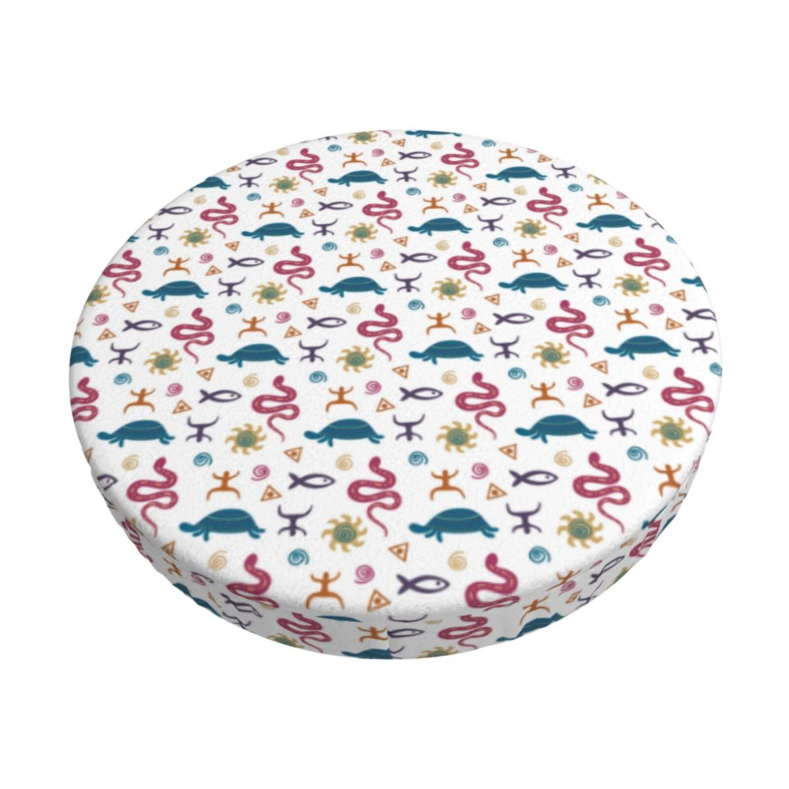 KLL Sea Turtle Round Bar Chair Cushion Cover 12 inch ,Bar Stool ...
