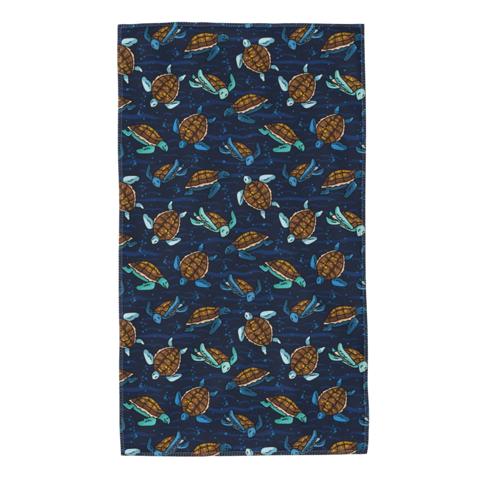 KLL Sea Turtles Swimming Ultra Absorbent & Soft Hand Towels for Bath ...
