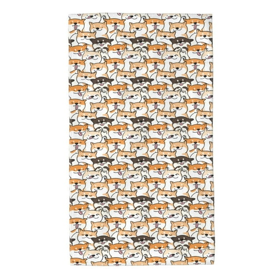 KLL Shiba Inu Dog Ultra Absorbent & Soft Hand Towels for Bath, Hand ...