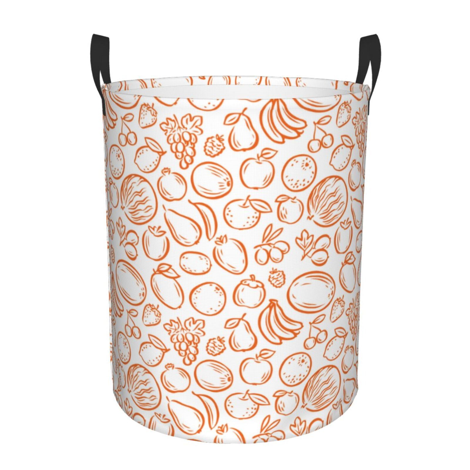 KLL Simple Fruit Waterproof Foldable Laundry Hamper Bucket with Handles ...