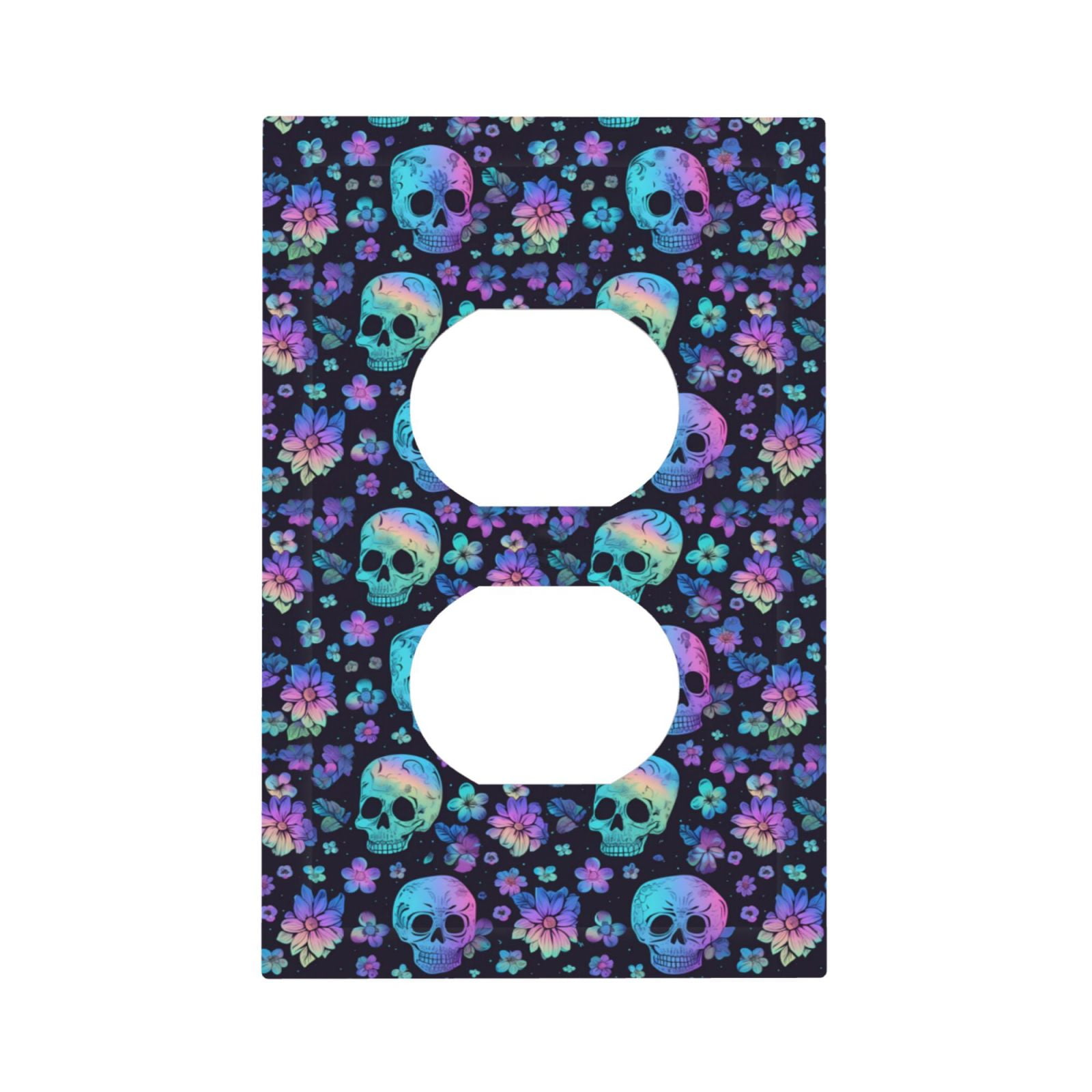 KLL Skull flower cute Pattern Electrical Outlet Covers, 3" x 5" 1 Pack ...