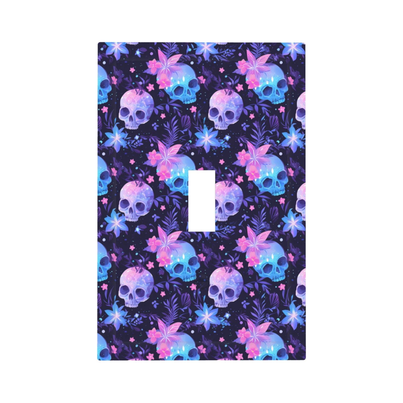 KLL Skull starry sky flower leaf Pattern Electrical Outlet Covers, 3" x ...