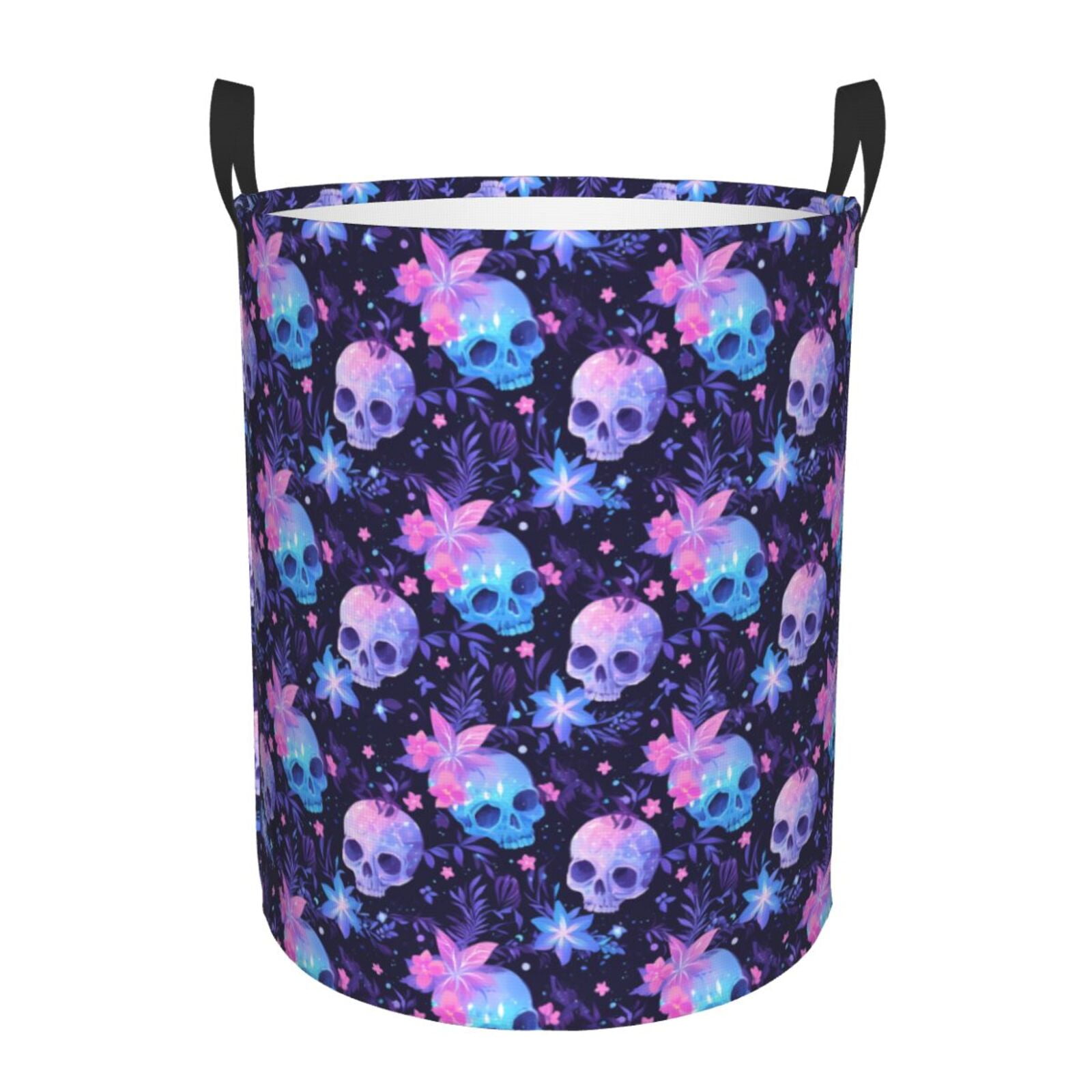 KLL Skull starry sky flower leaf Waterproof Foldable Laundry Hamper ...
