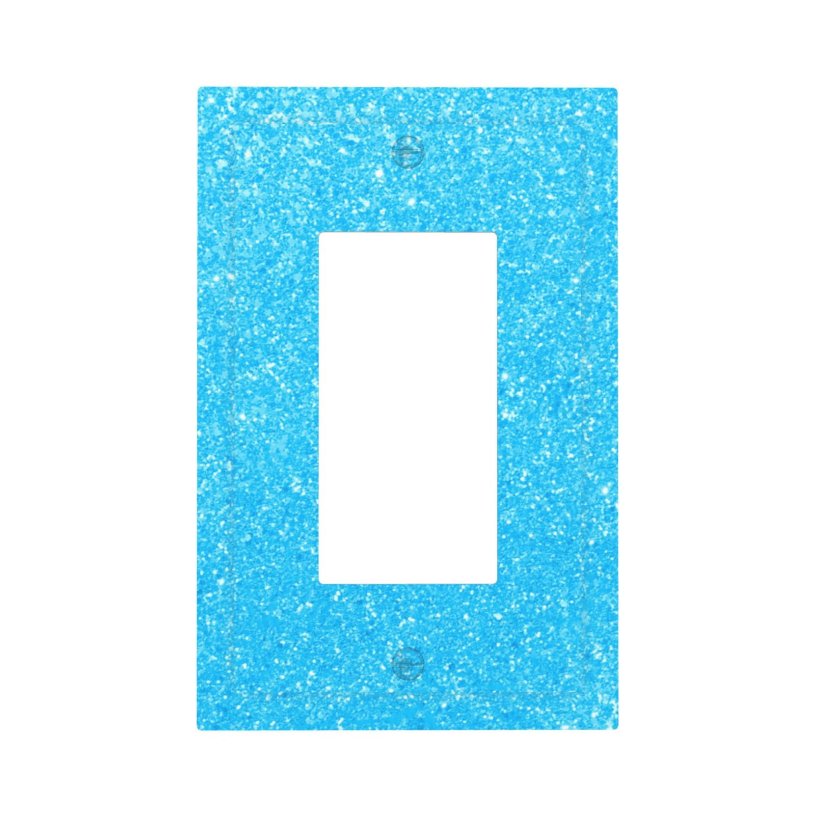 KLL Sky Blue Glitter Pattern Electrical Outlet Covers, 3" x 5" 1 Pack ...