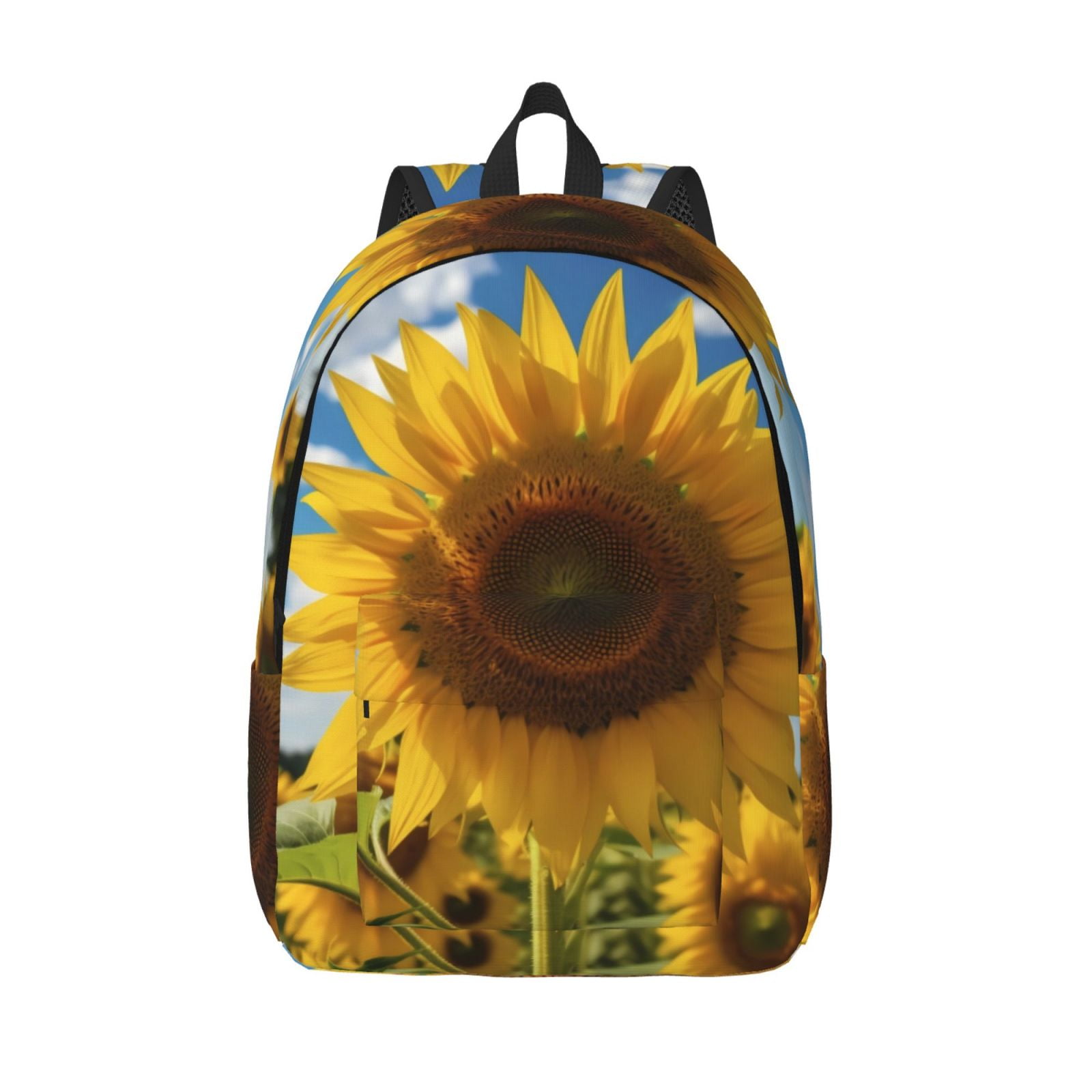 KLL Sky Golden Sunflower Field Print Travel Laptop Backpack - College ...