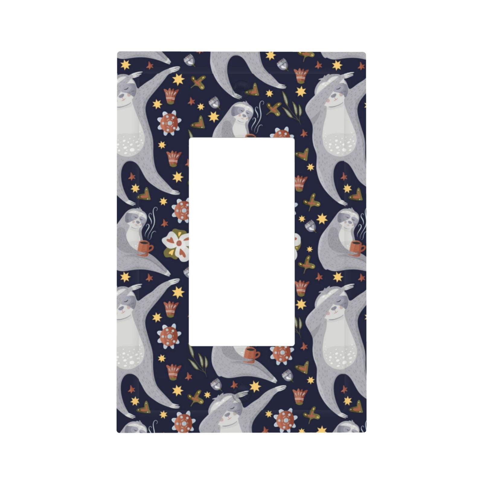 KLL Sloths Dancing Pattern Electrical Outlet Covers, 3" x 5" 1 Pack ...