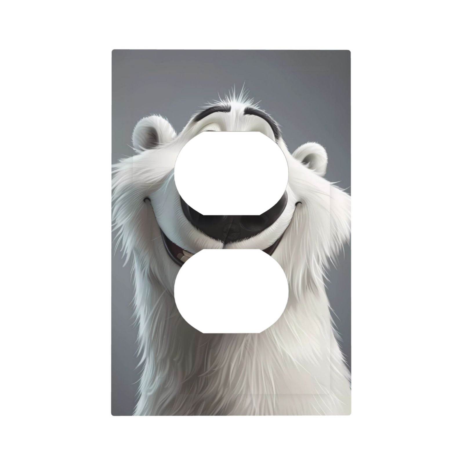 KLL Smiling Polar Bear Pattern Electrical Outlet Covers, 3" x 5" 1 Pack ...