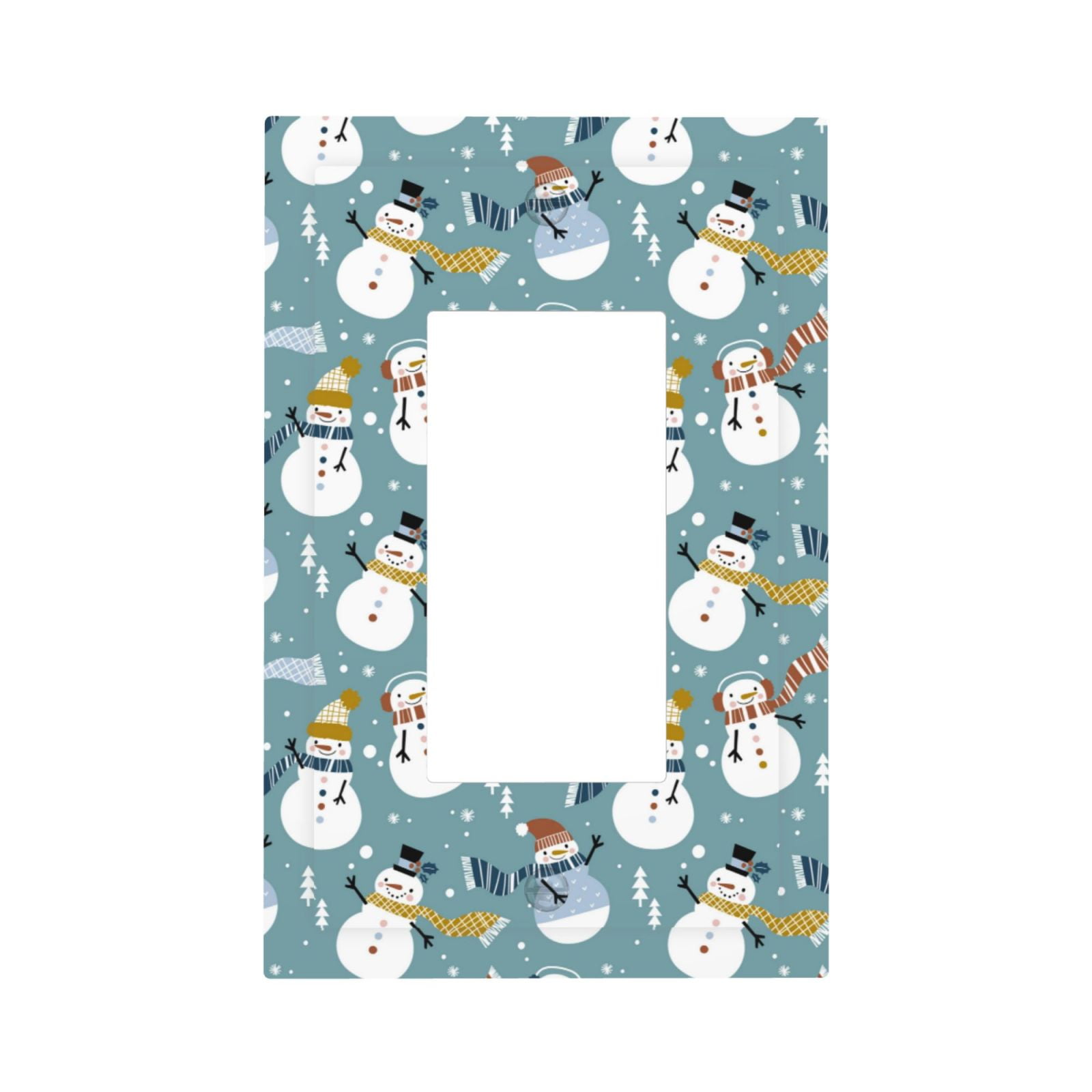 KLL Snowflake Scarf Snowman Pattern Electrical Outlet Covers, 3" x 5" 1 ...
