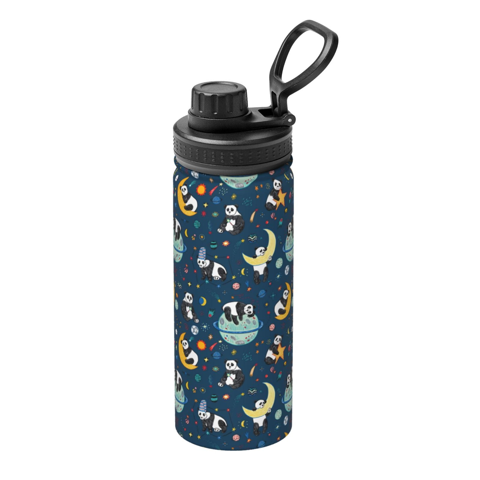 KLL Space Sleeping Panda Pattern 18oz Insulated Water Bottle, Stainless ...