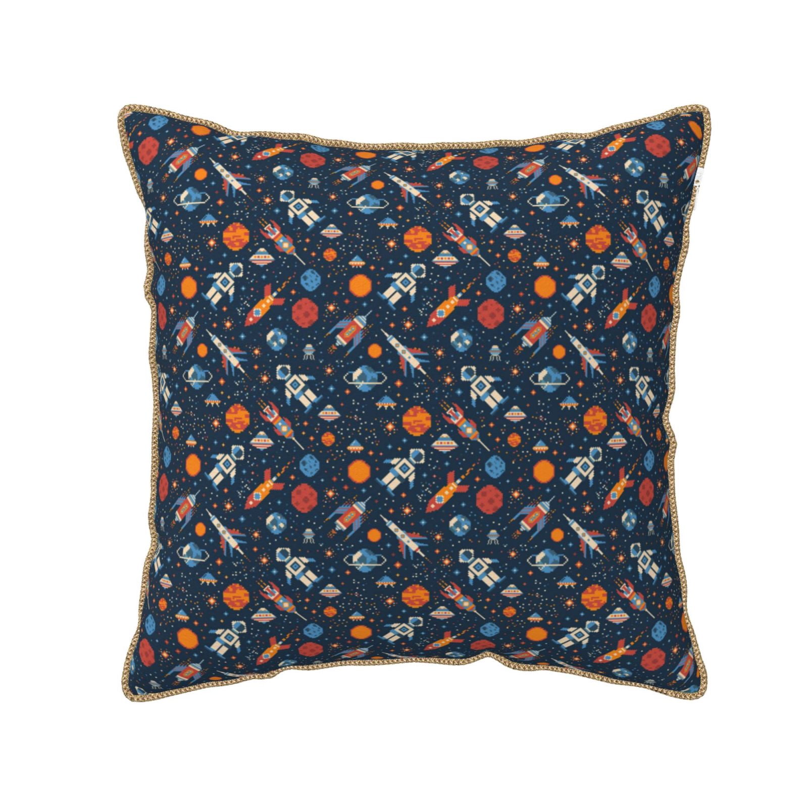KLL Spaceships And Stars In Outer Space Decorative Throw Pillow Covers ...