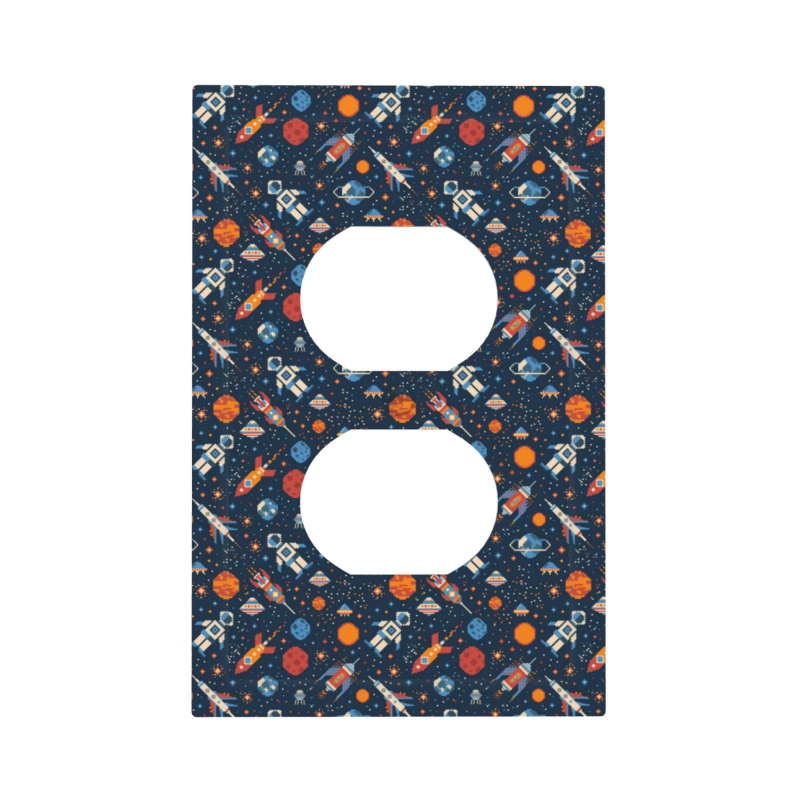 KLL Spaceships And Stars In Outer Space Pattern Electrical Outlet ...