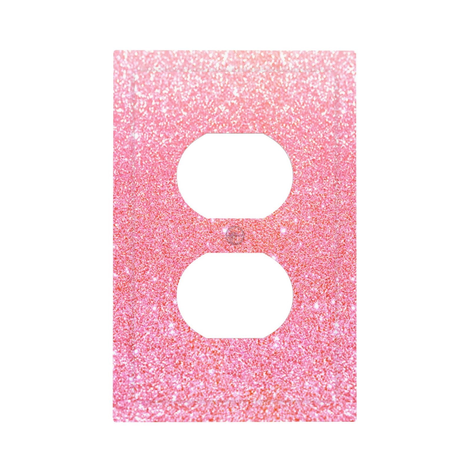 KLL Sparkly Pink Glitter Pattern Electrical Outlet Covers, 3" x 5" 1 ...