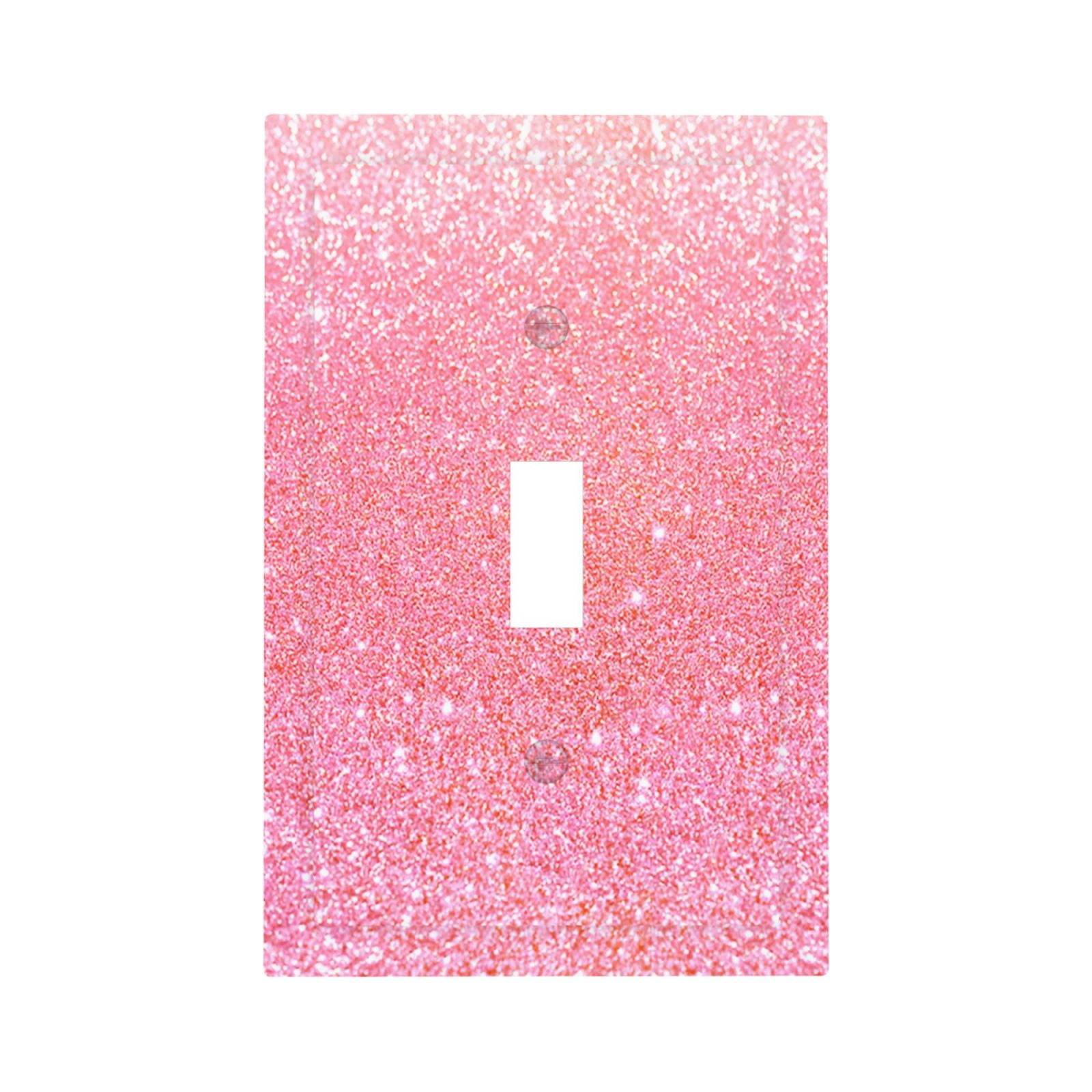 KLL Sparkly Pink Glitter Pattern Electrical Outlet Covers, 3" x 5" 1 ...