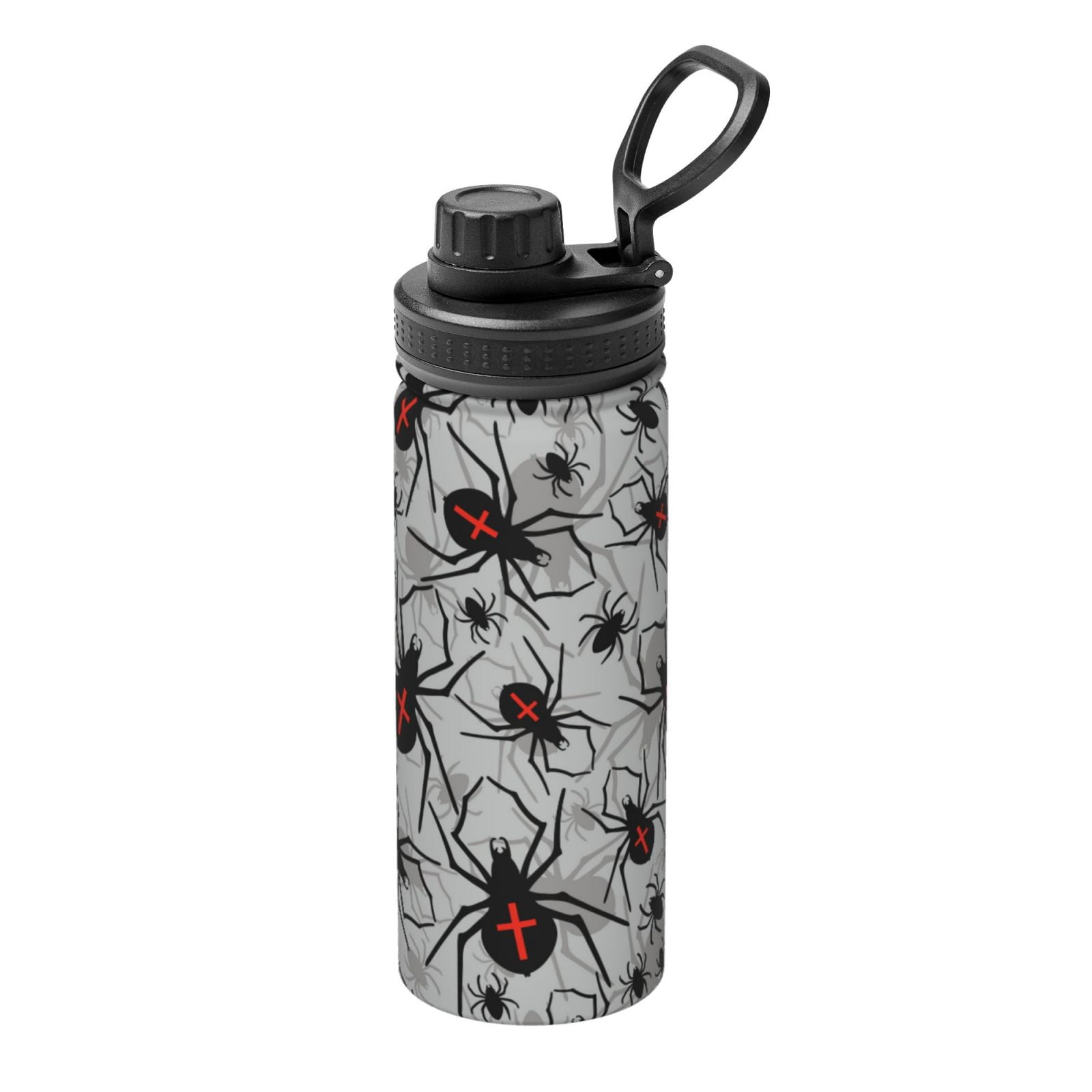 KLL Spiders Pattern 18oz Insulated Water Bottle, Stainless Steel Sports ...