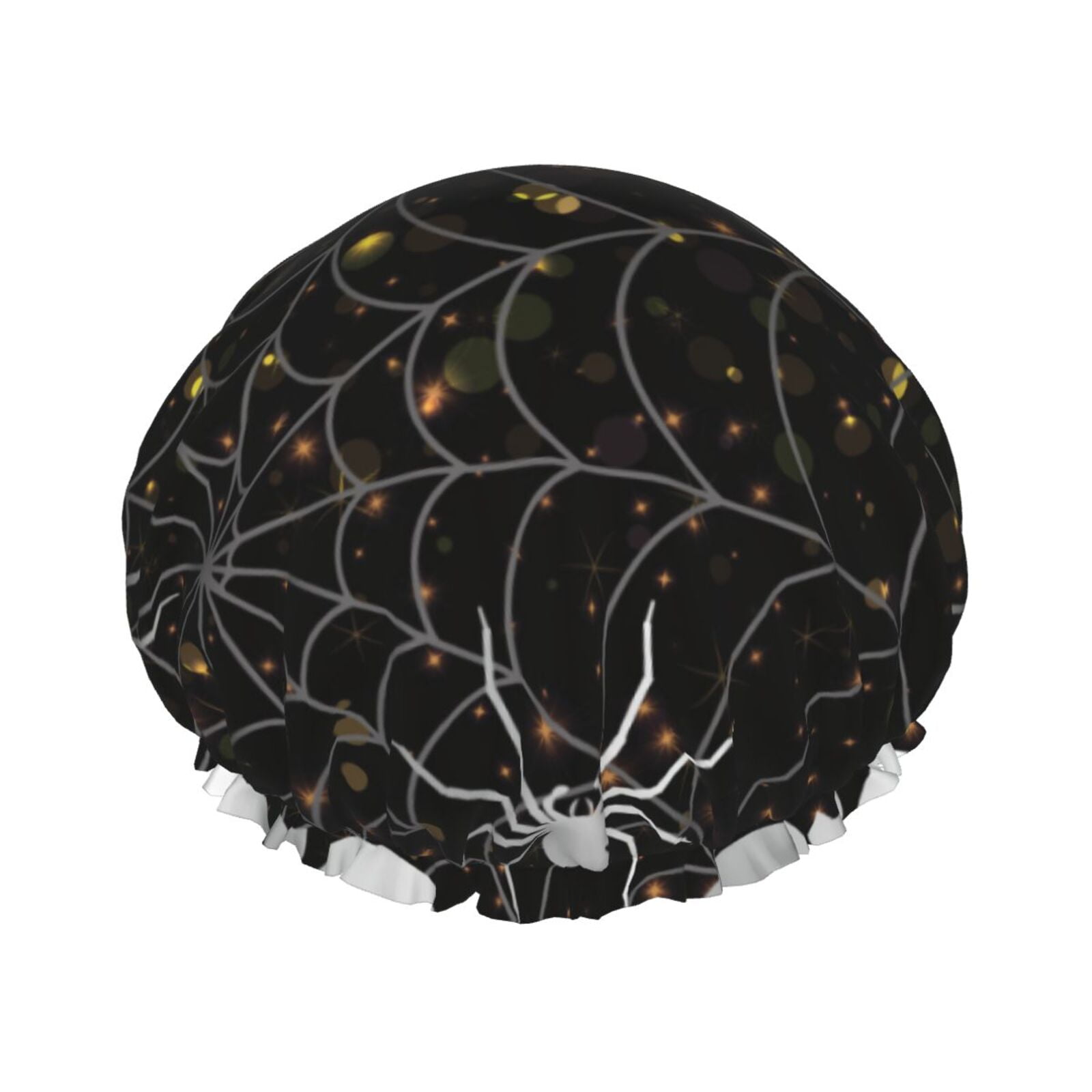 KLL Spiderweb Bats And A Spider Pattern Shower Cap & Bath Cap for Women ...