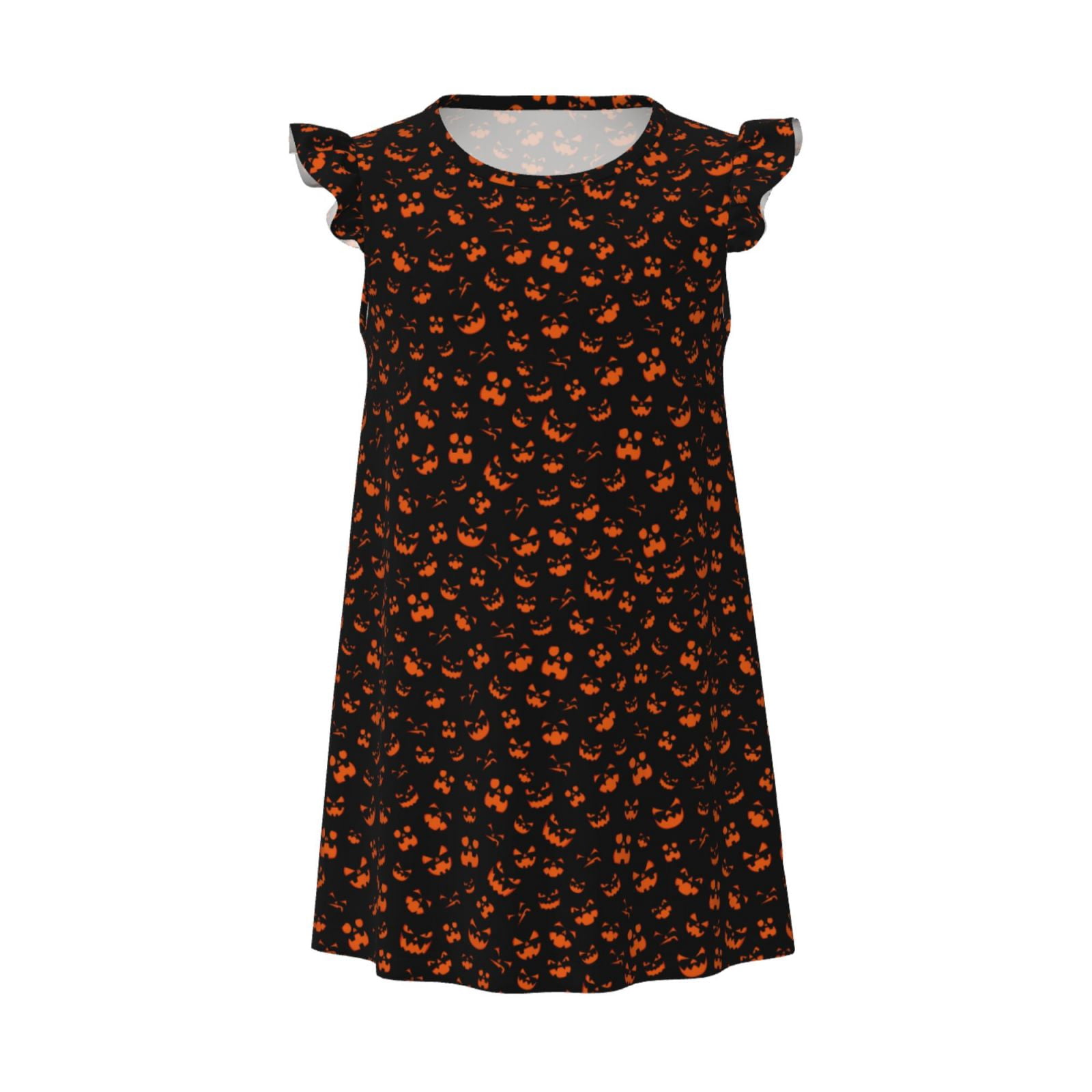 KLL Spooky Pumpkin Face Print Girls Nightgowns Pajamas for Girl ...