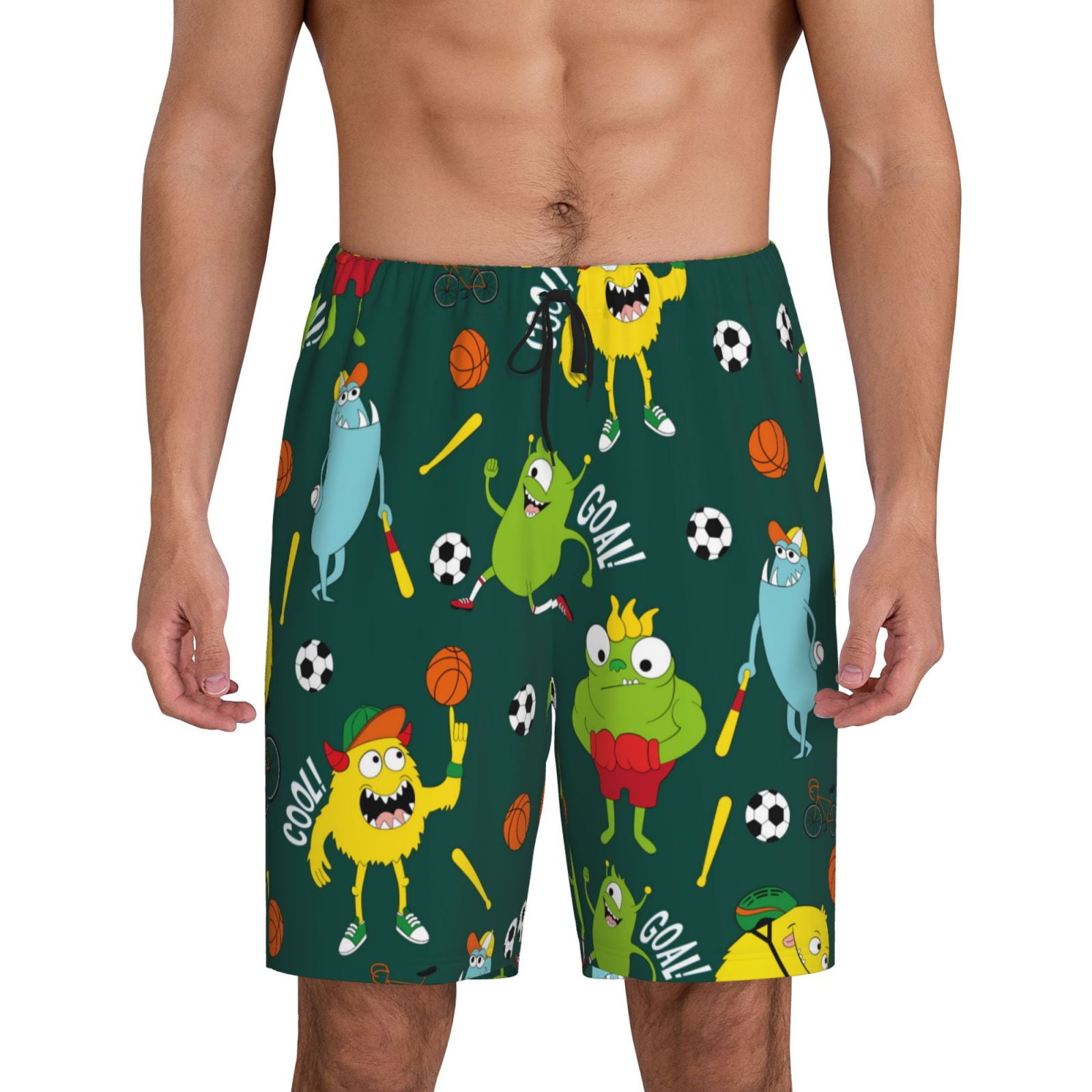 KLL Sport Monster for Men's 1-Pack Shorts,Sleep Pajama Shorts for Men Soft Pj Shorts Men's ...