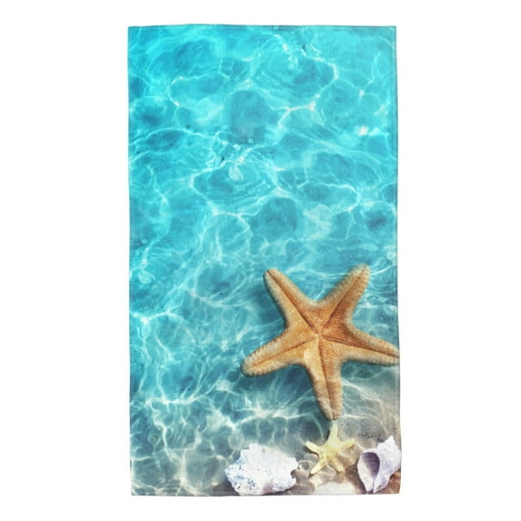KLL Starfish And Seashell On The Beach 1 Ultra Absorbent & Soft Hand ...
