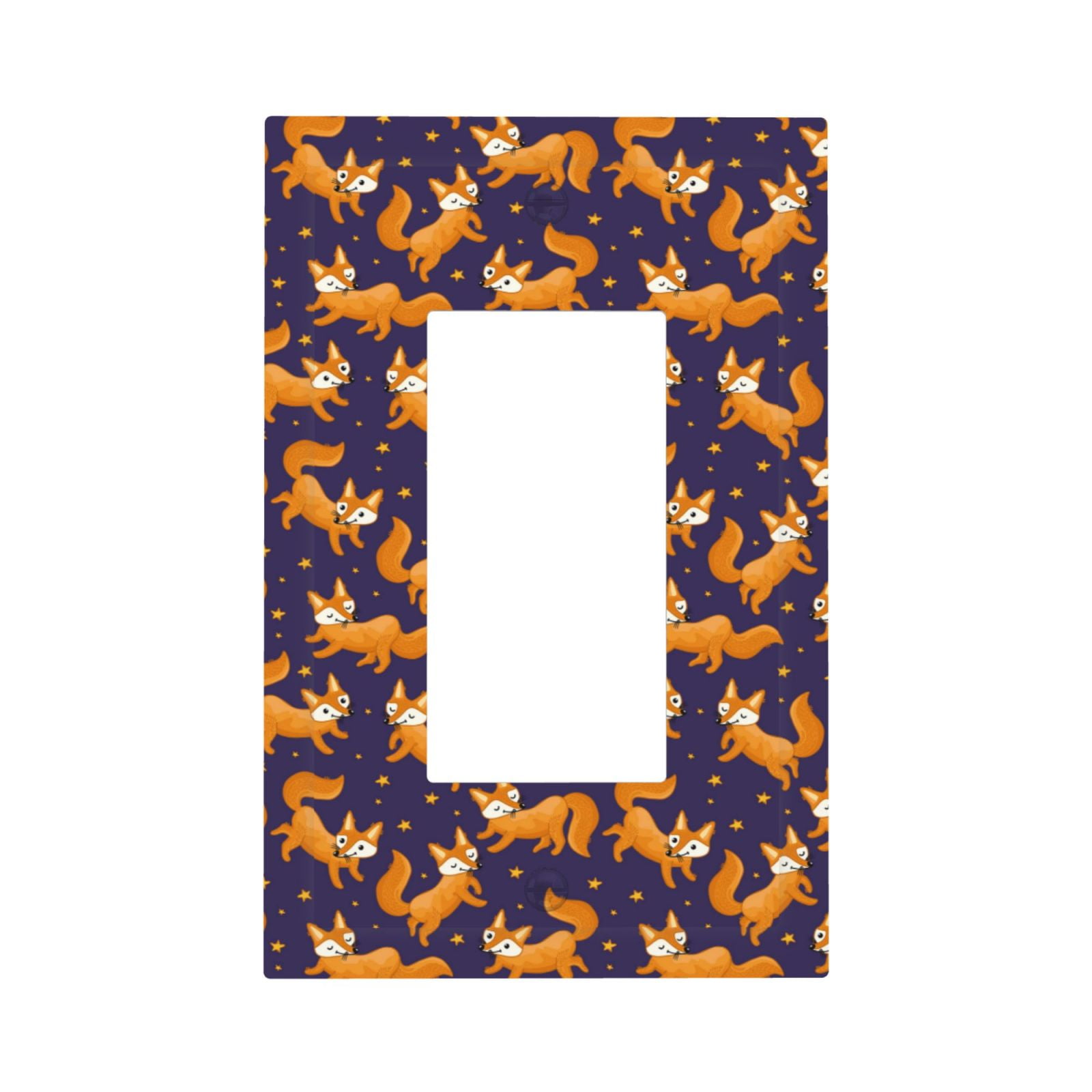 KLL Stars and Fox Cute Pattern Electrical Outlet Covers, 3" x 5" 1 Pack ...