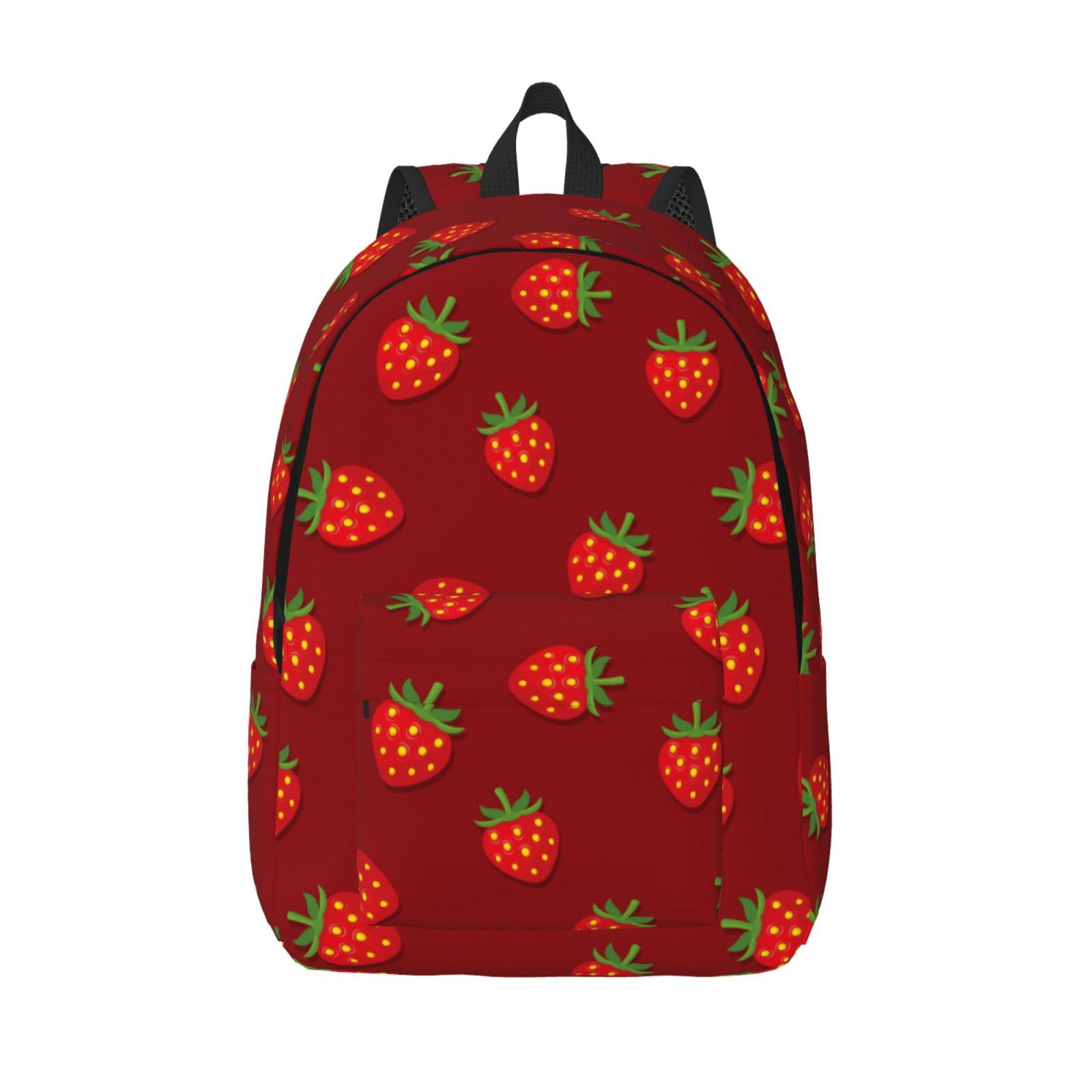 KLL Strawberry Print Travel Laptop Backpack - College Backpack Business ...