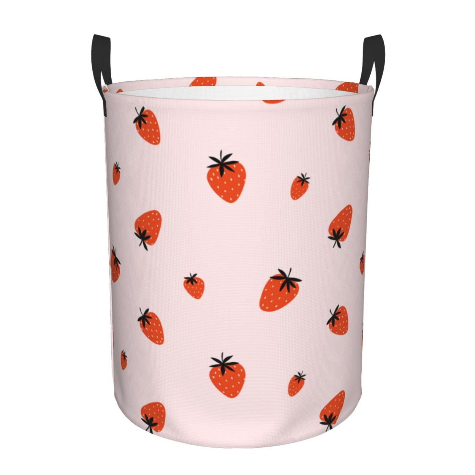 KLL Strawberry Waterproof Foldable Laundry Hamper Bucket with Handles ...