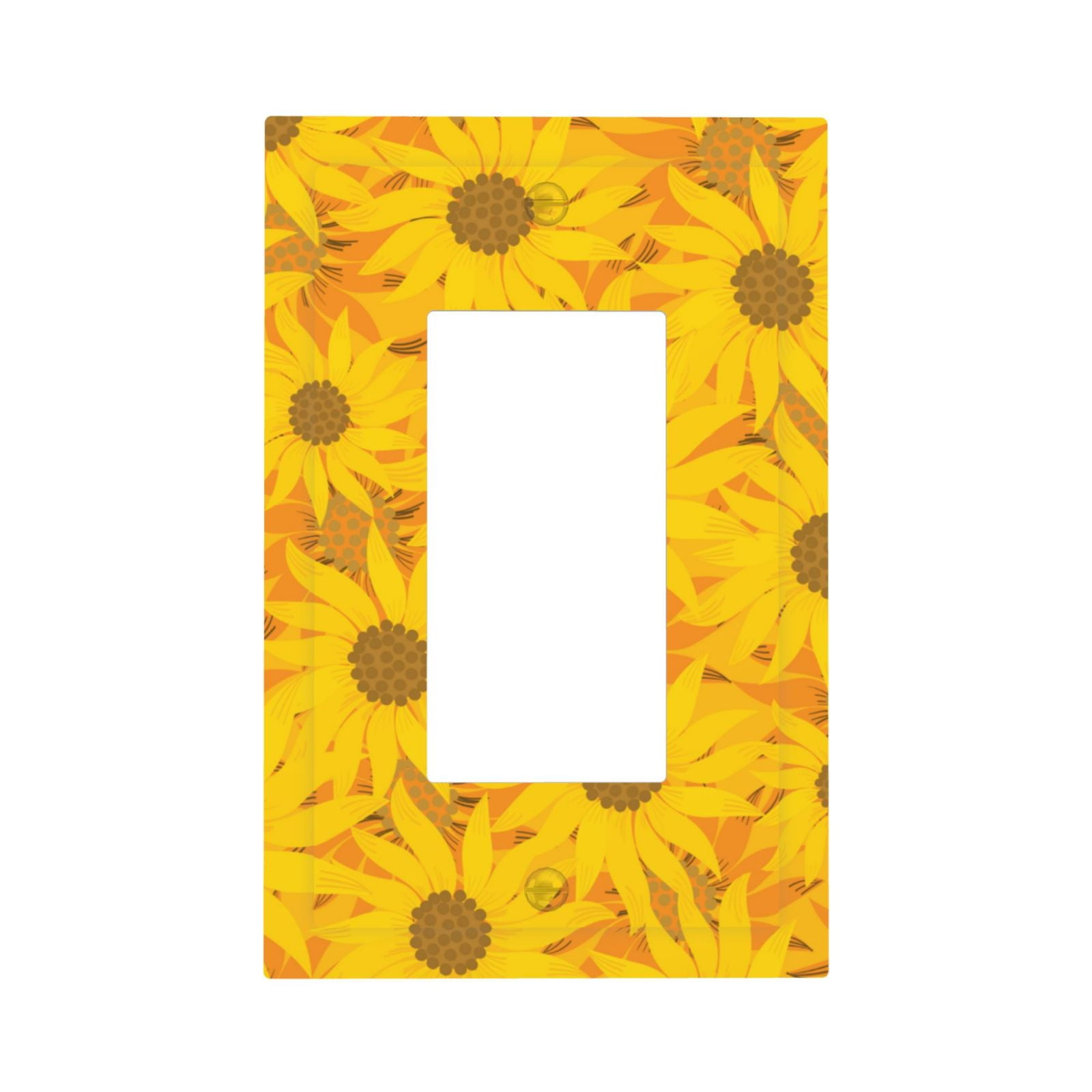 KLL Sun Flowers Pattern Electrical Outlet Covers, 3" x 5" 1 Pack ...