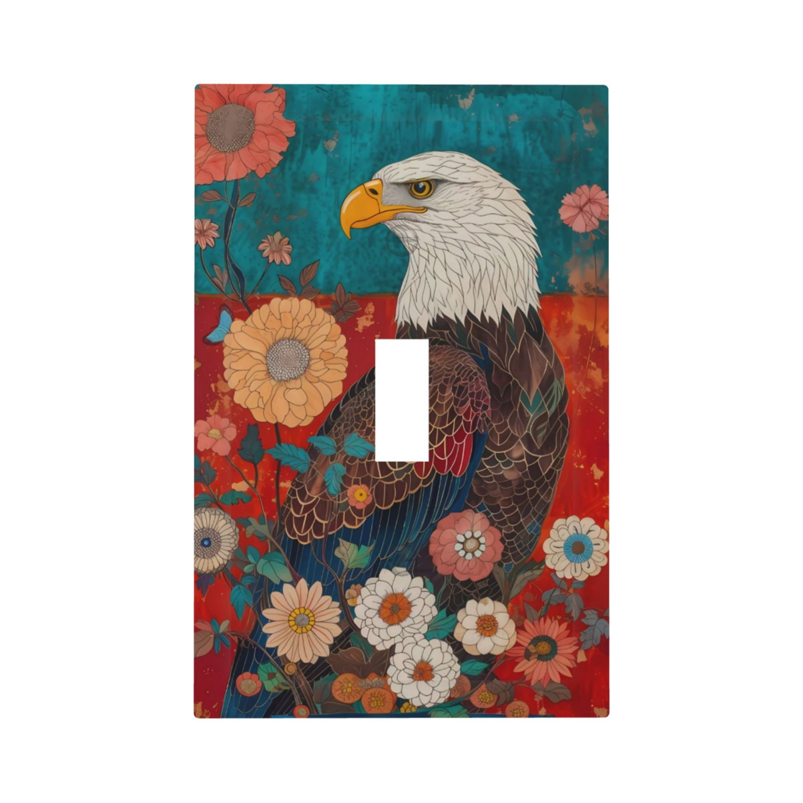 KLL Sunflower Bald Eagle Pattern Electrical Outlet Covers, 3" x 5" 1 ...