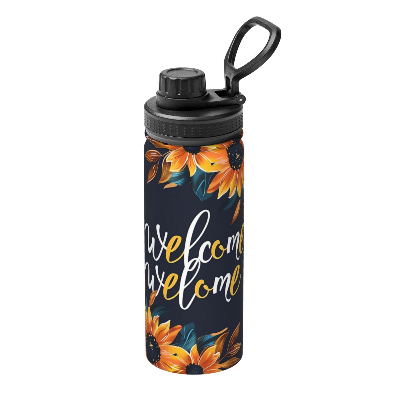 KLL Sunflower Welcome A Pattern 18oz Insulated Water Bottle, Stainless ...